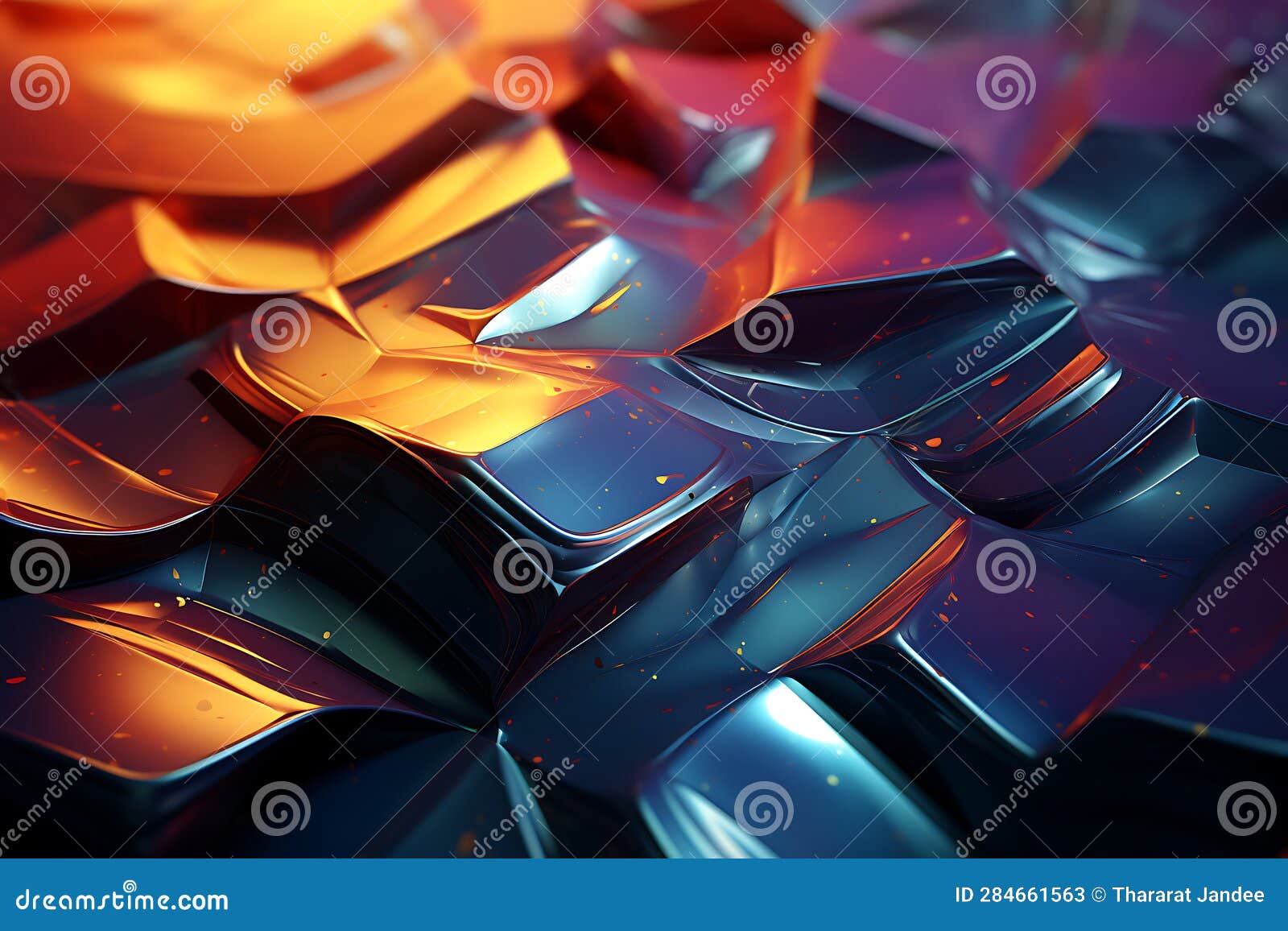 Abstract Background with Metallic Textures and Holographic, Sci-fi ...