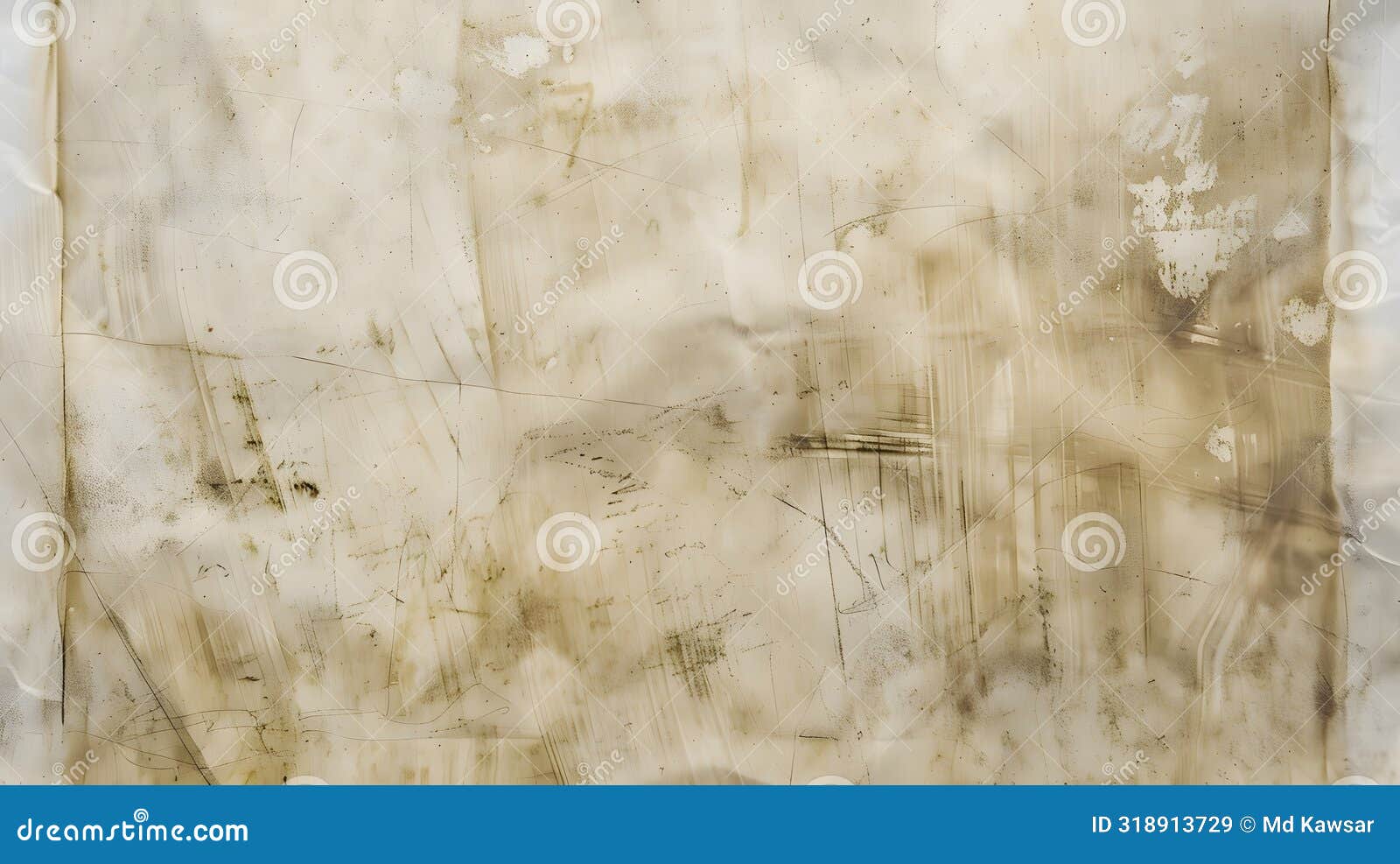 Crumpled Parchment Background with Abstract Ink Patterns, Ai Generated ...