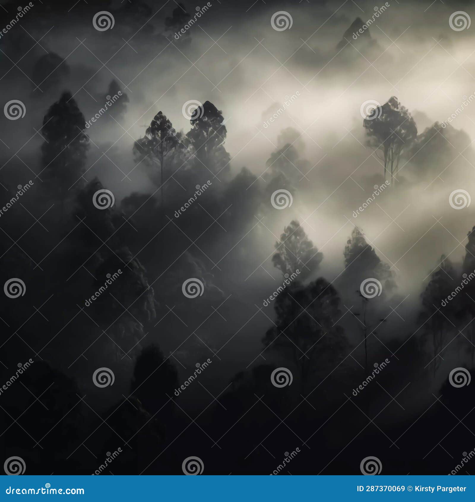 Misty Oak Tree Stock Photography | CartoonDealer.com #34587554