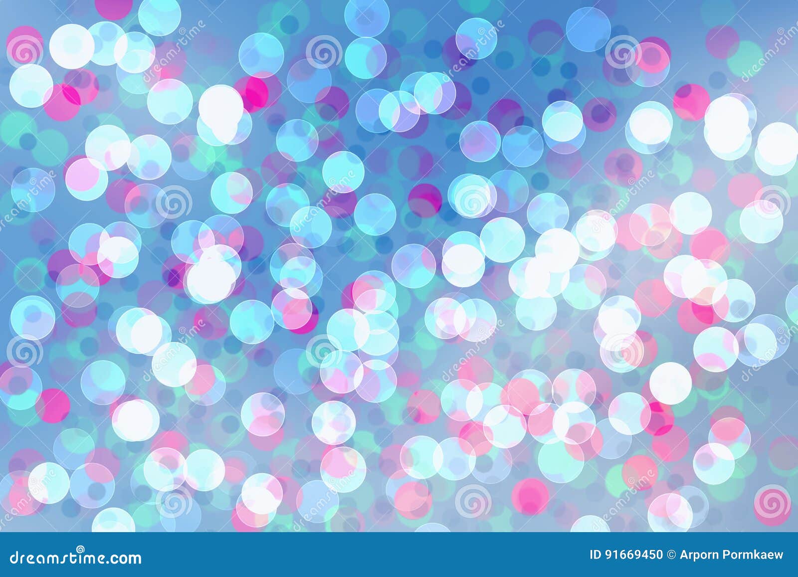 Abstract Background Mix Blue Color Bokeh Circles Stock Illustration ...