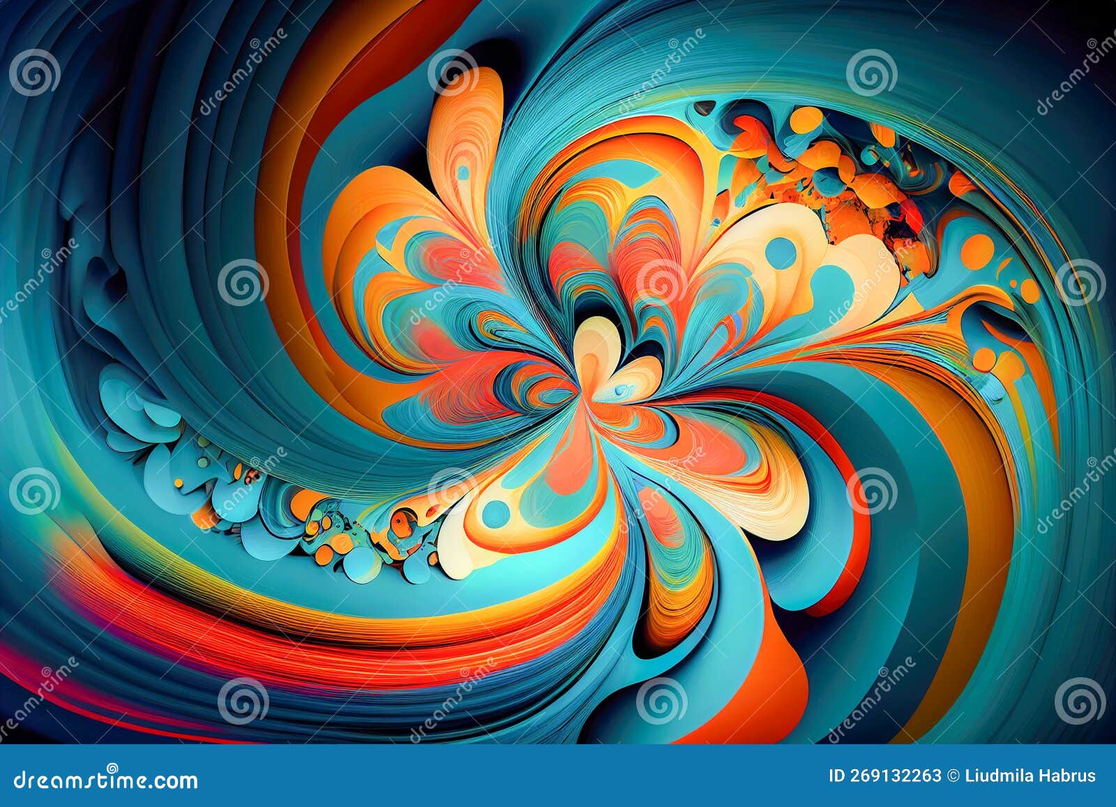Abstract Background Mix of Oil Paints. Generative AI Stock Image ...