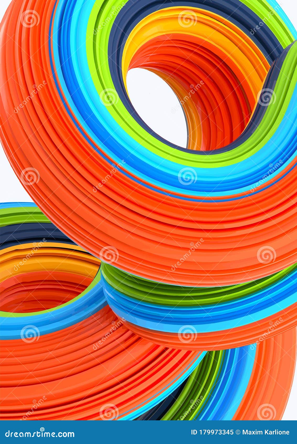 Abstract Background, Modern 3d Illustration of Smooth Geometric Shapes ...