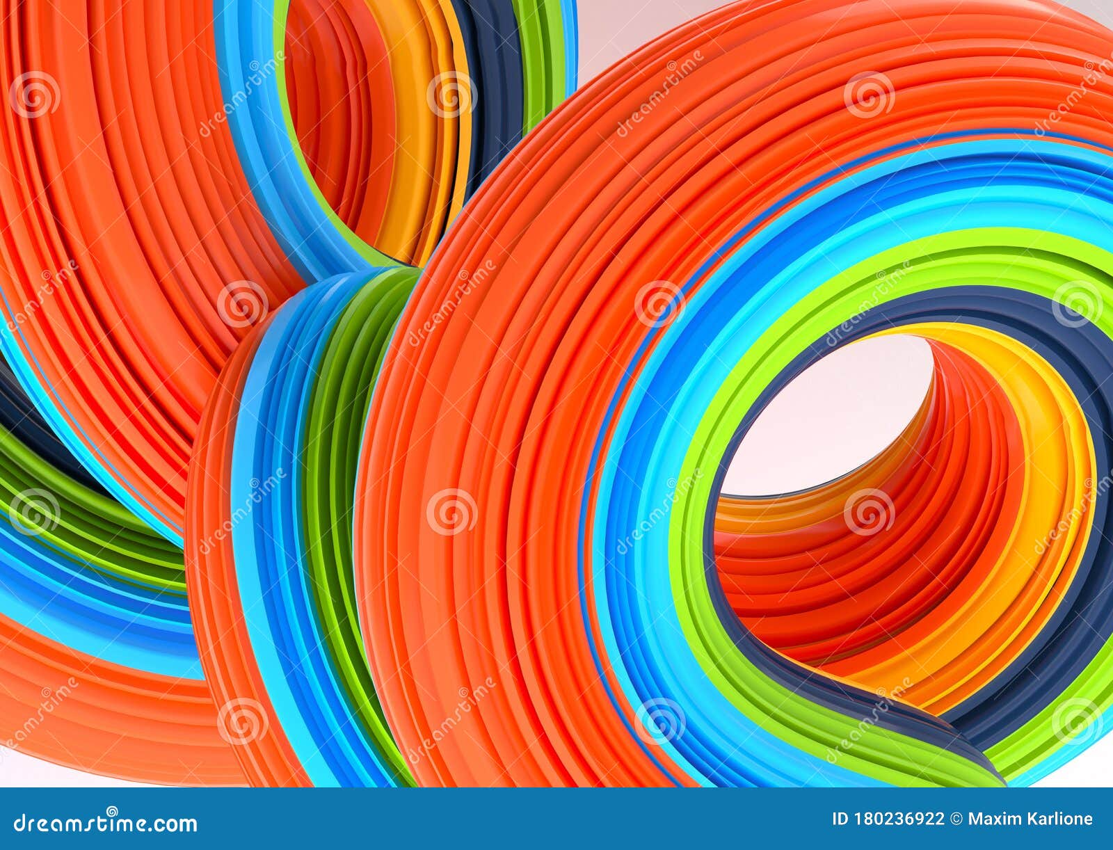 Abstract Background, Modern 3d Illustration of Smooth Geometric Shapes ...