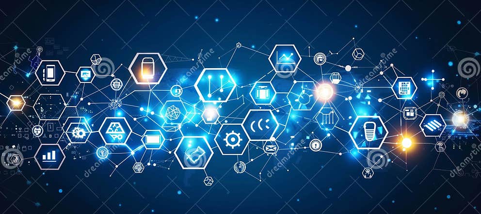 Abstract Background with Modern Technological Design Elements and ...