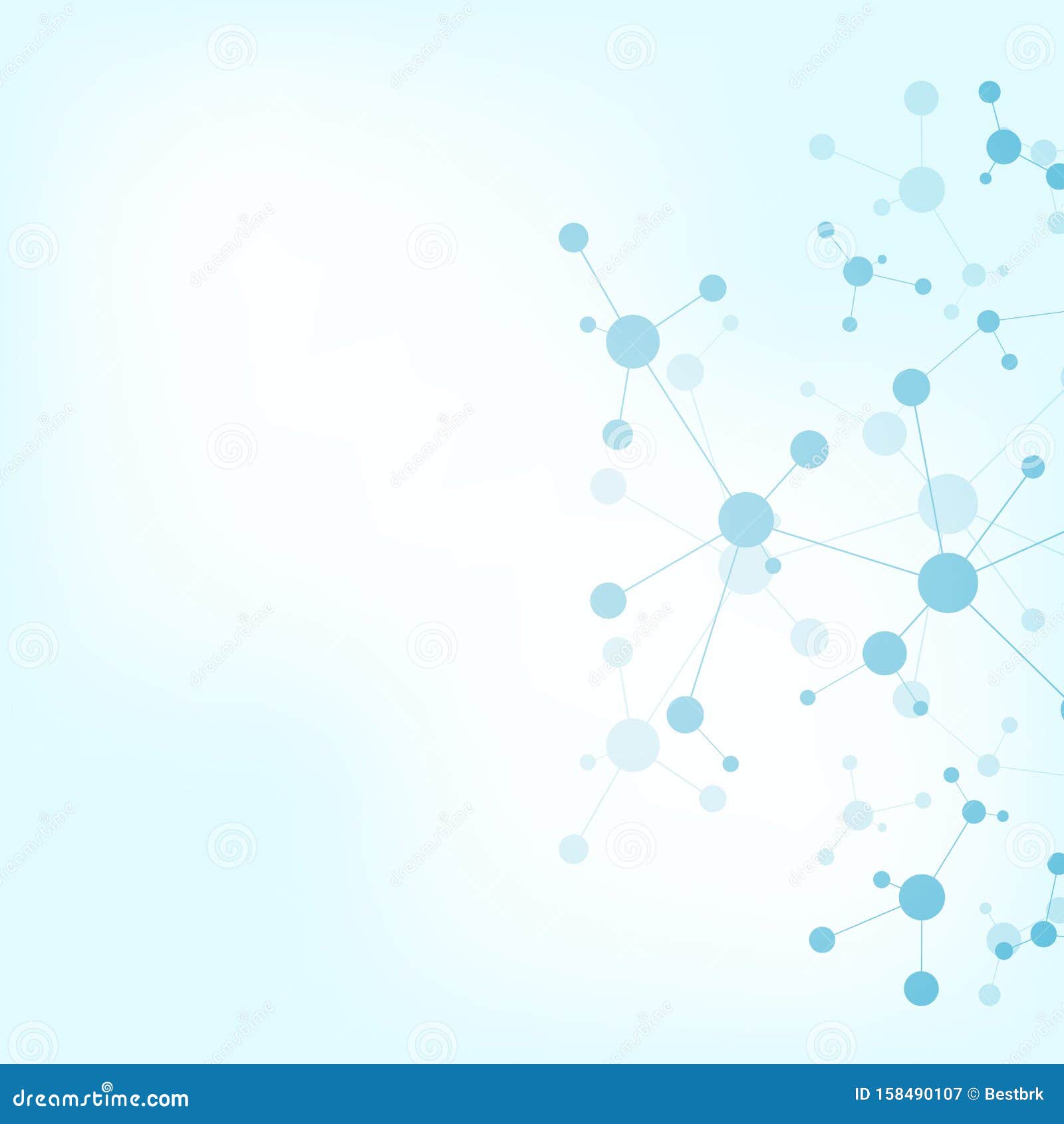 Abstract Background of Molecules. Molecular Structures or DNA Strand ...