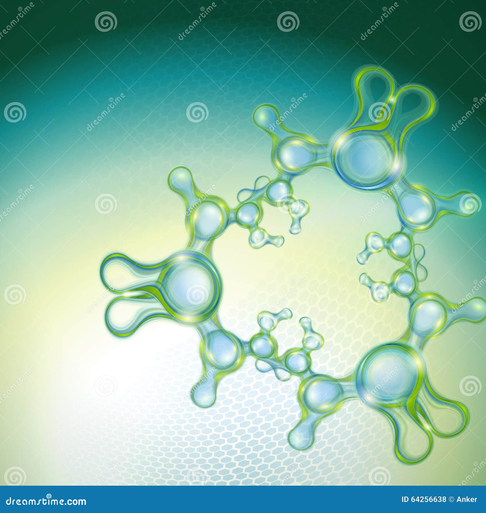 Abstract Background with Molecules Stock Vector - Illustration of ...