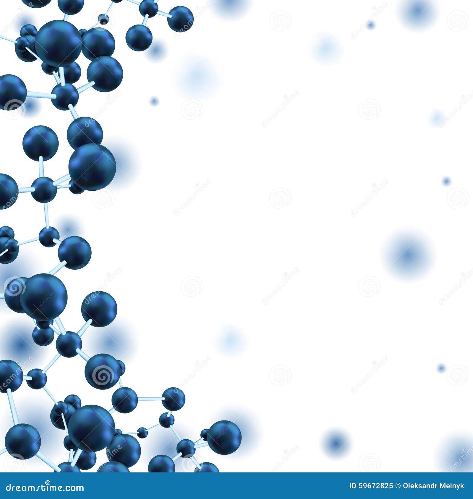 Abstract Background with Molecules Spheres Molecular Structure Stock ...