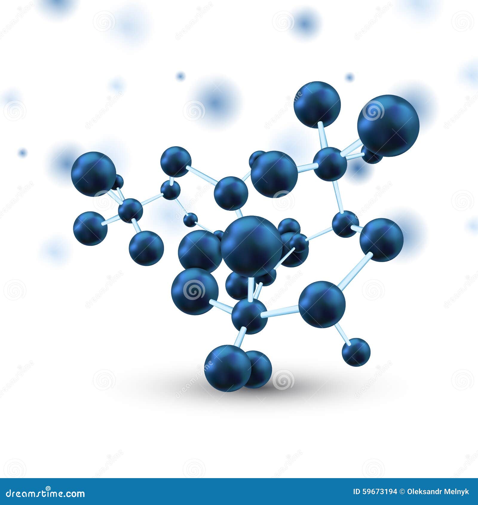 Abstract Background with Molecules Spheres Molecular Structure Stock ...