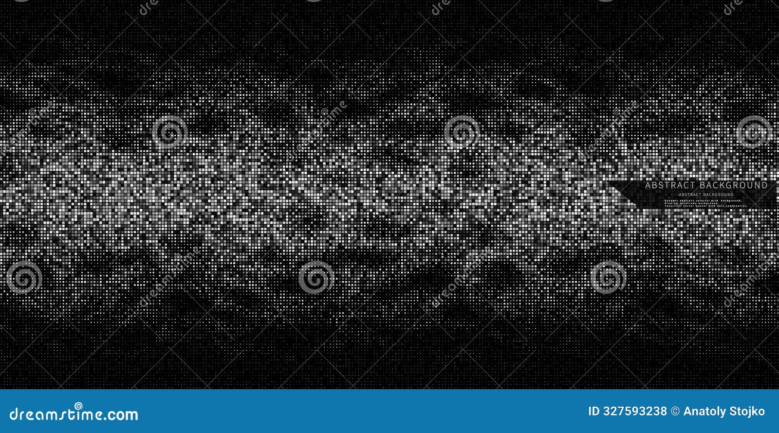 Abstract Background Monochromatic Noise Color Pixels. Rectangle Mosaic ...