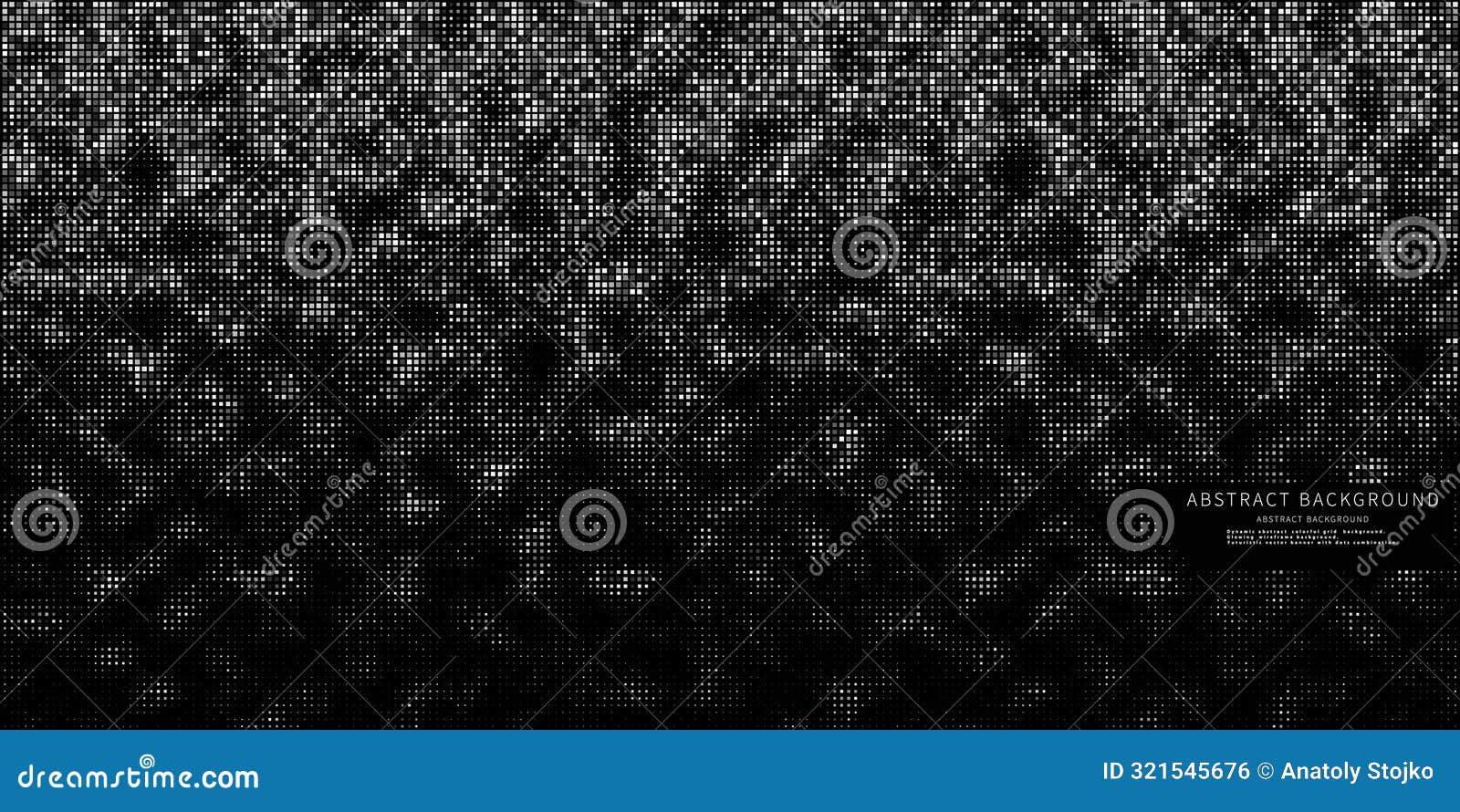 Abstract Background Monochromatic Pixels. Rectangle Mosaic Gradient ...