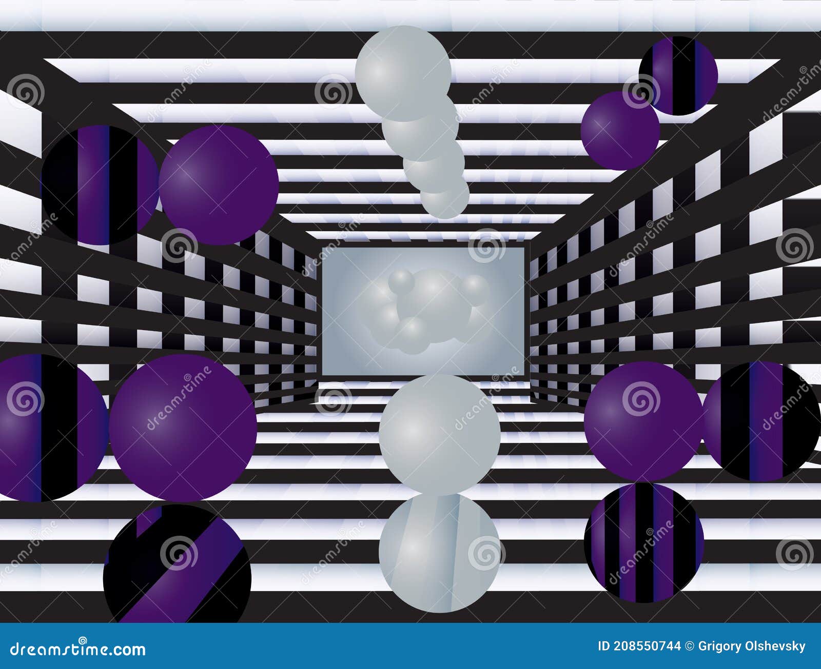 Abstract Background. Monochromatic Spheres with a Gradien Stock Vector ...