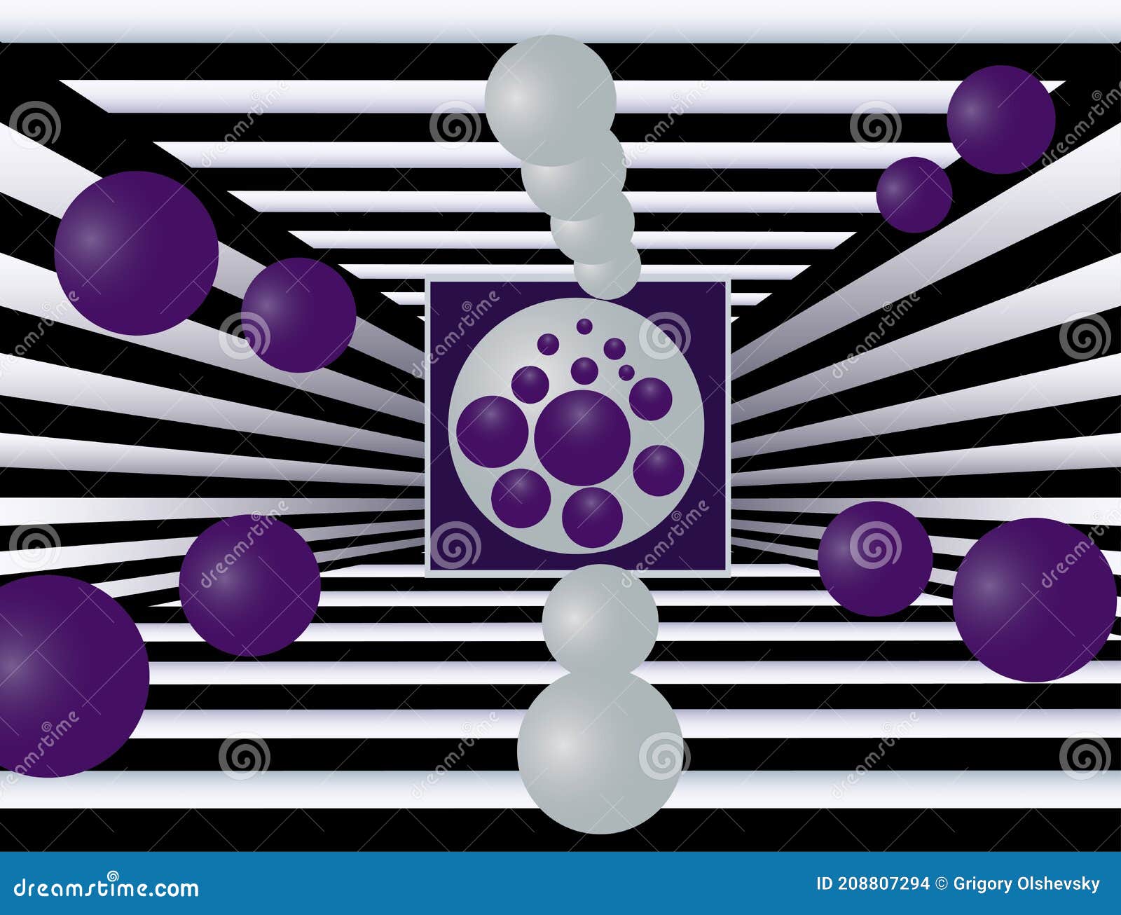 Abstract Background. Monochromatic Spheres with a Gradien Stock Vector ...