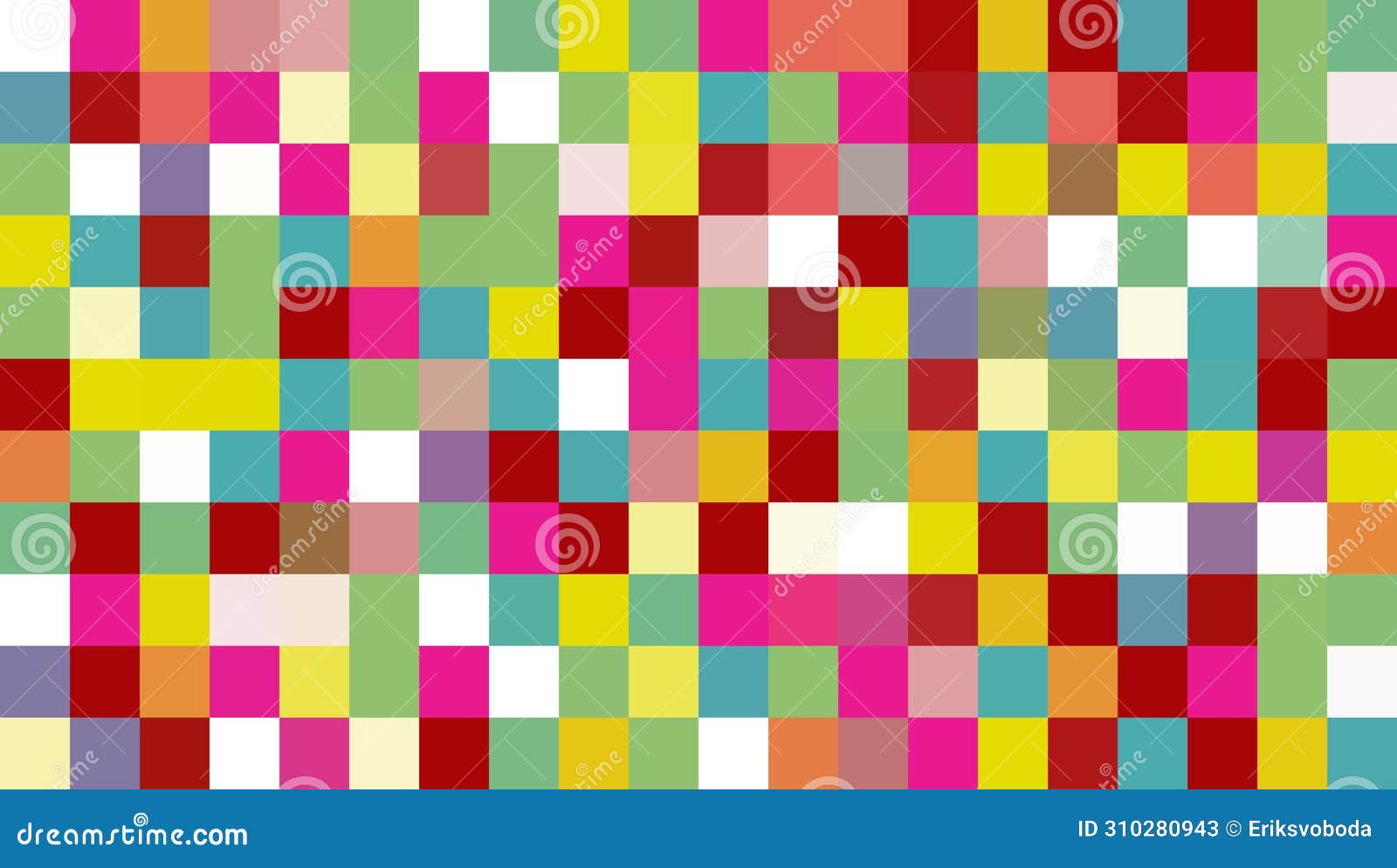 Abstract Background with Mosaic of Multiple Colored Squares. Pixel ...