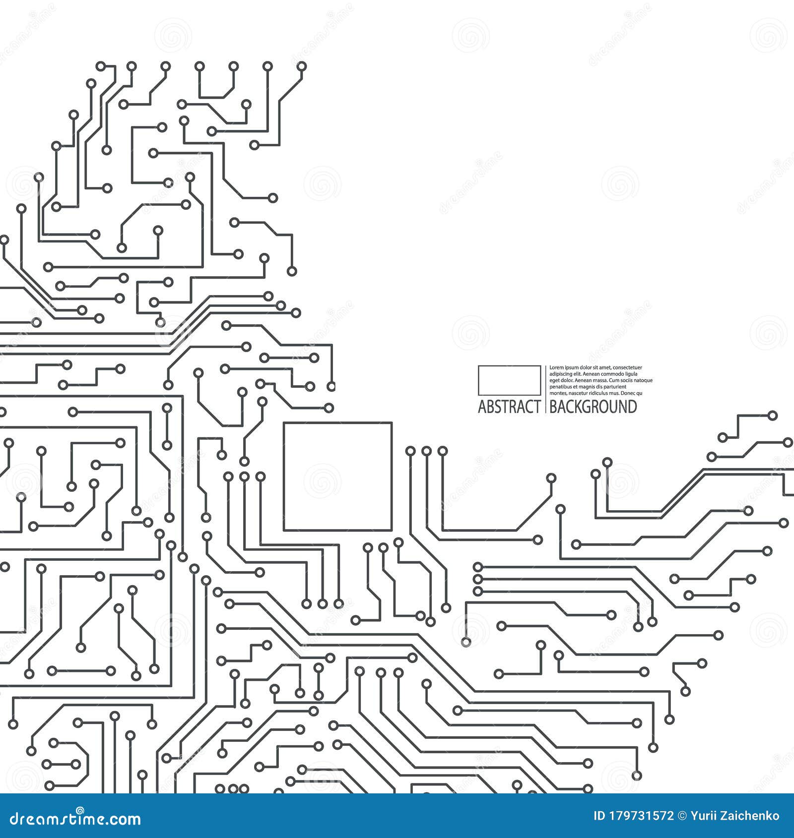 Abstract Background Motherboard, Connection Lines, Dots Stock Vector ...