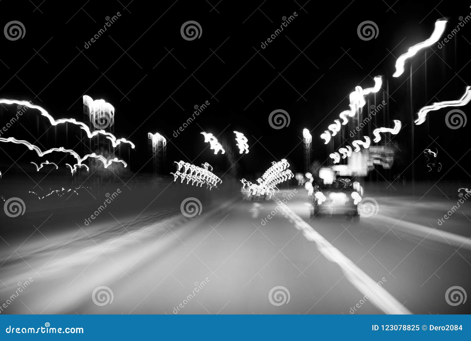 Abstract Background, Motion and Lights, Transportation on the Night ...
