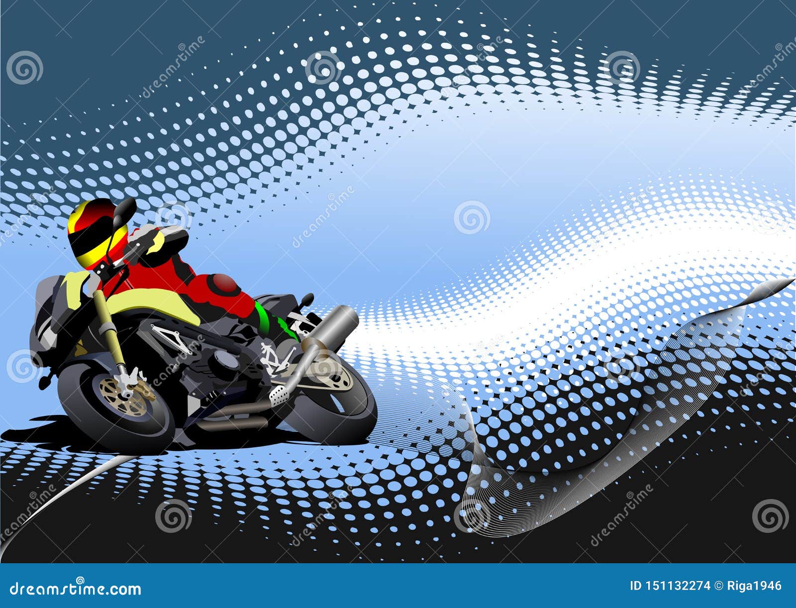 Abstract Background with Motorcycle Image. I Stock Vector ...
