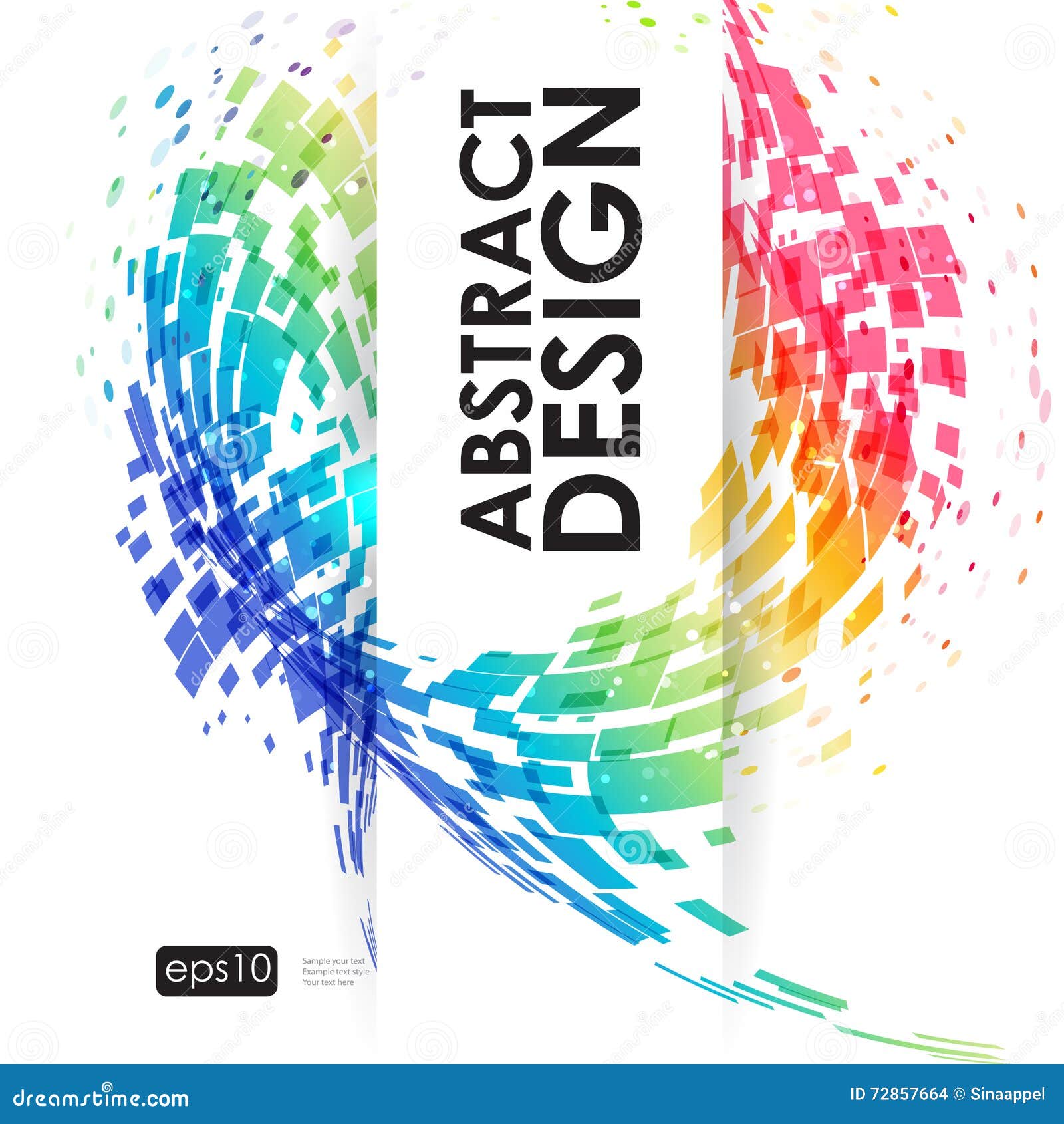 Abstract Background with Movement Geometric Elements Stock Vector ...