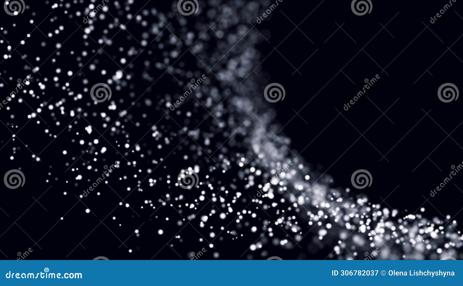 Abstract Background of Moving Dust Particles. Falling Light. 3D ...