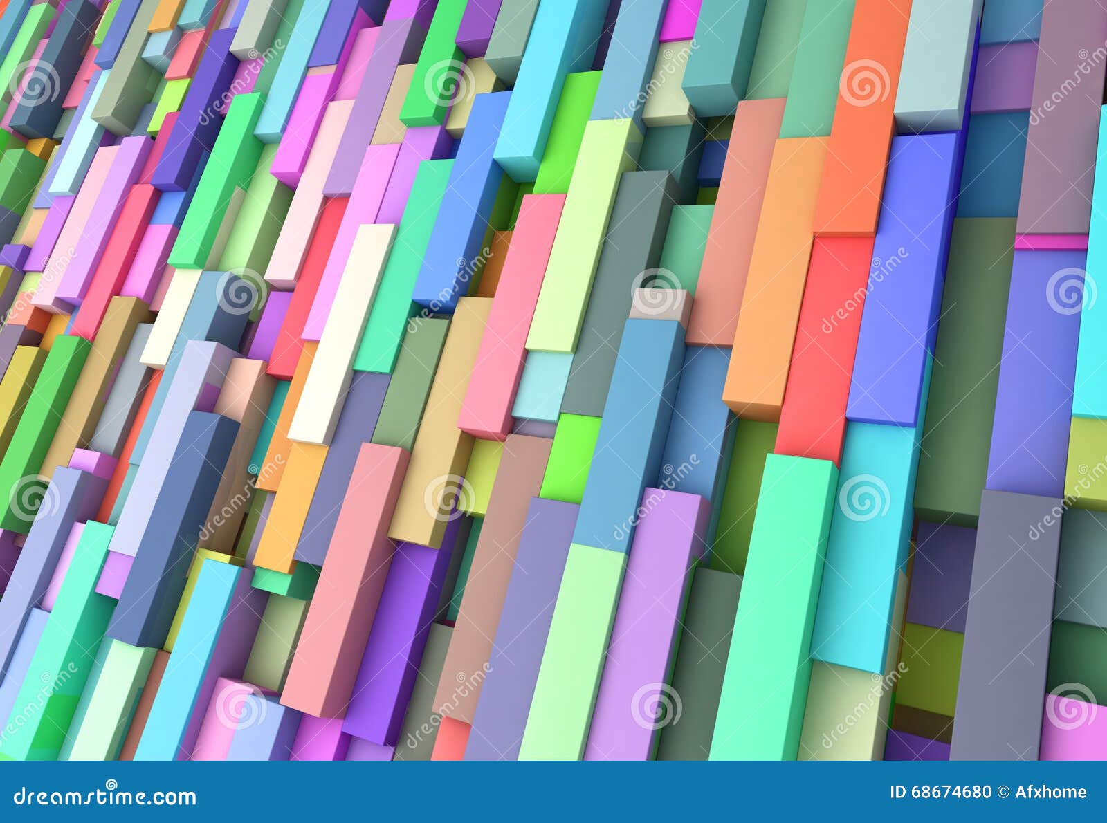 Abstract Background of Multi-colored Cubes Stock Illustration ...