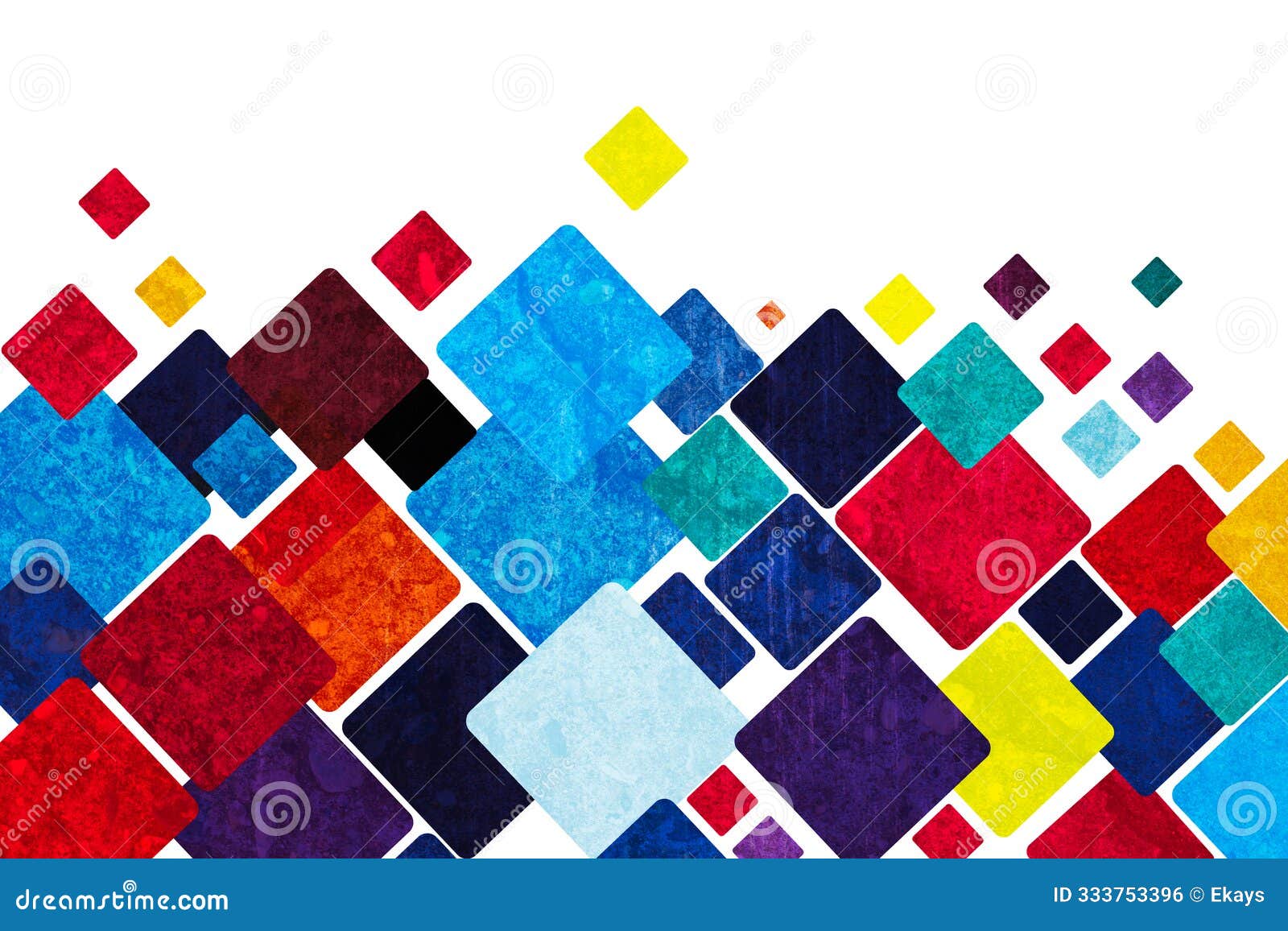 Colored Squares Splash Out And Spread Out On Black Background ...