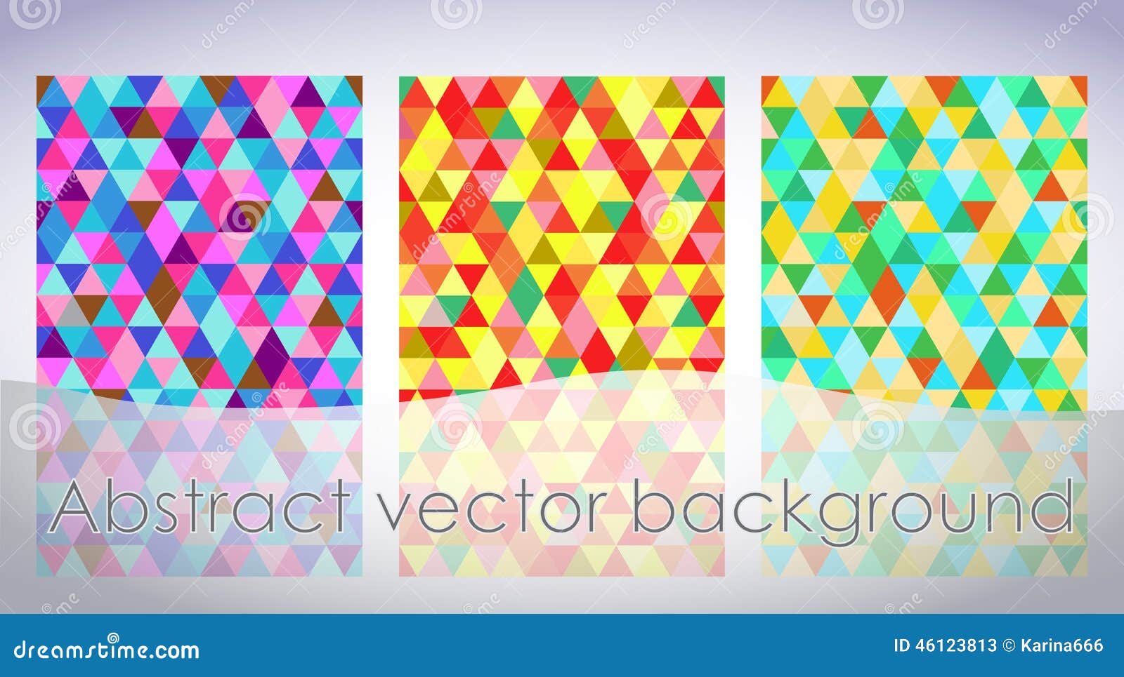 Abstract Background from Multi-colored Triangles Stock Vector ...