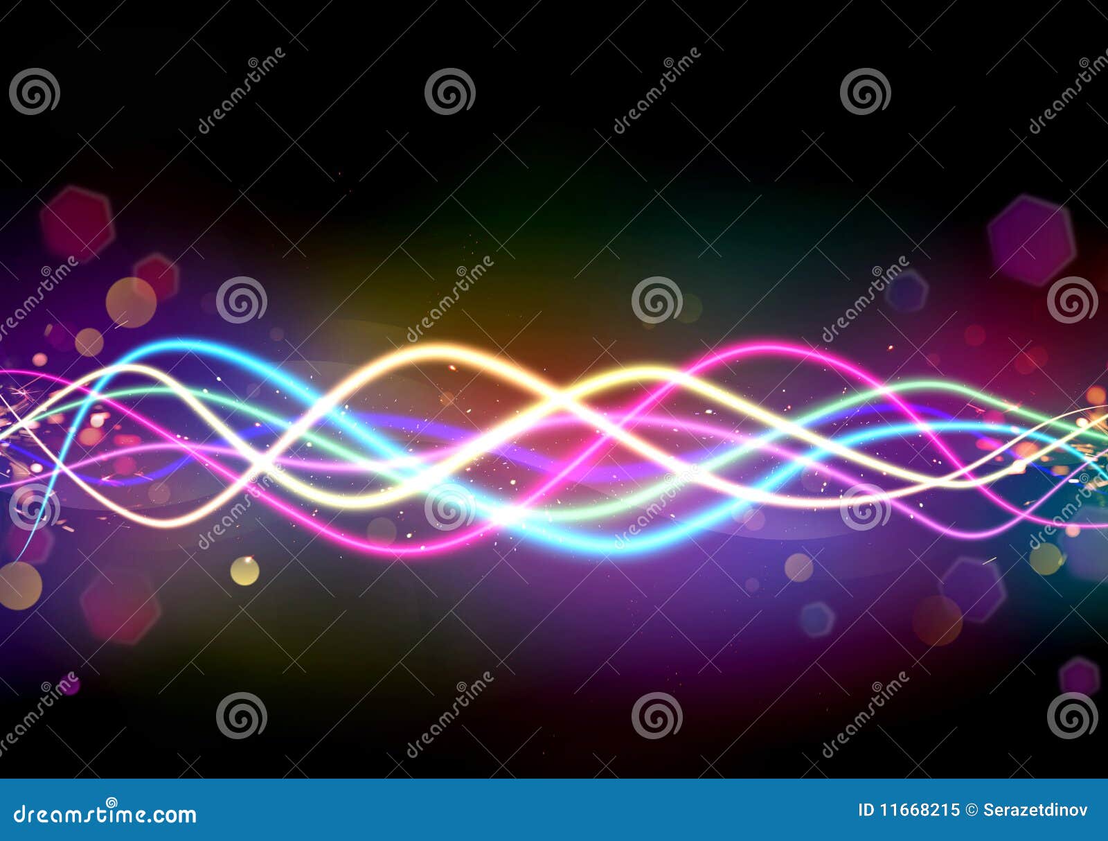 Abstract Background with Multi-coloured Lines Stock Illustration ...
