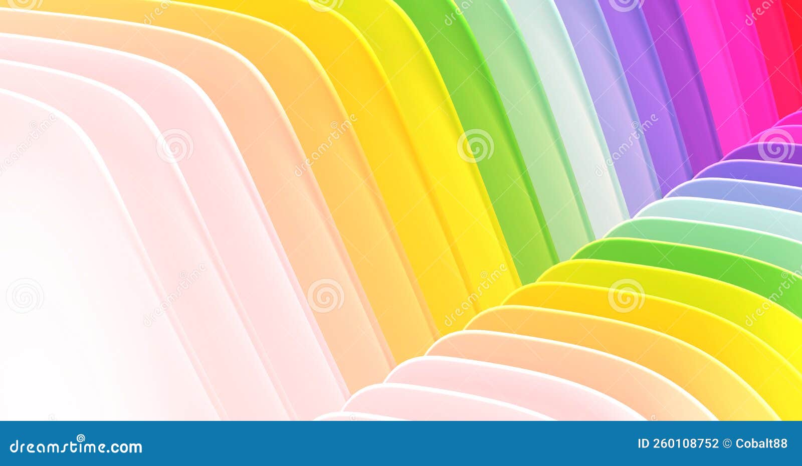 Abstract Background with Multicolored 3D Stripes Stock Illustration ...