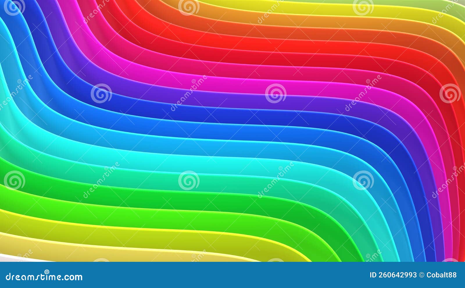 Abstract Background with Multicolored 3D Stripes Stock Illustration ...