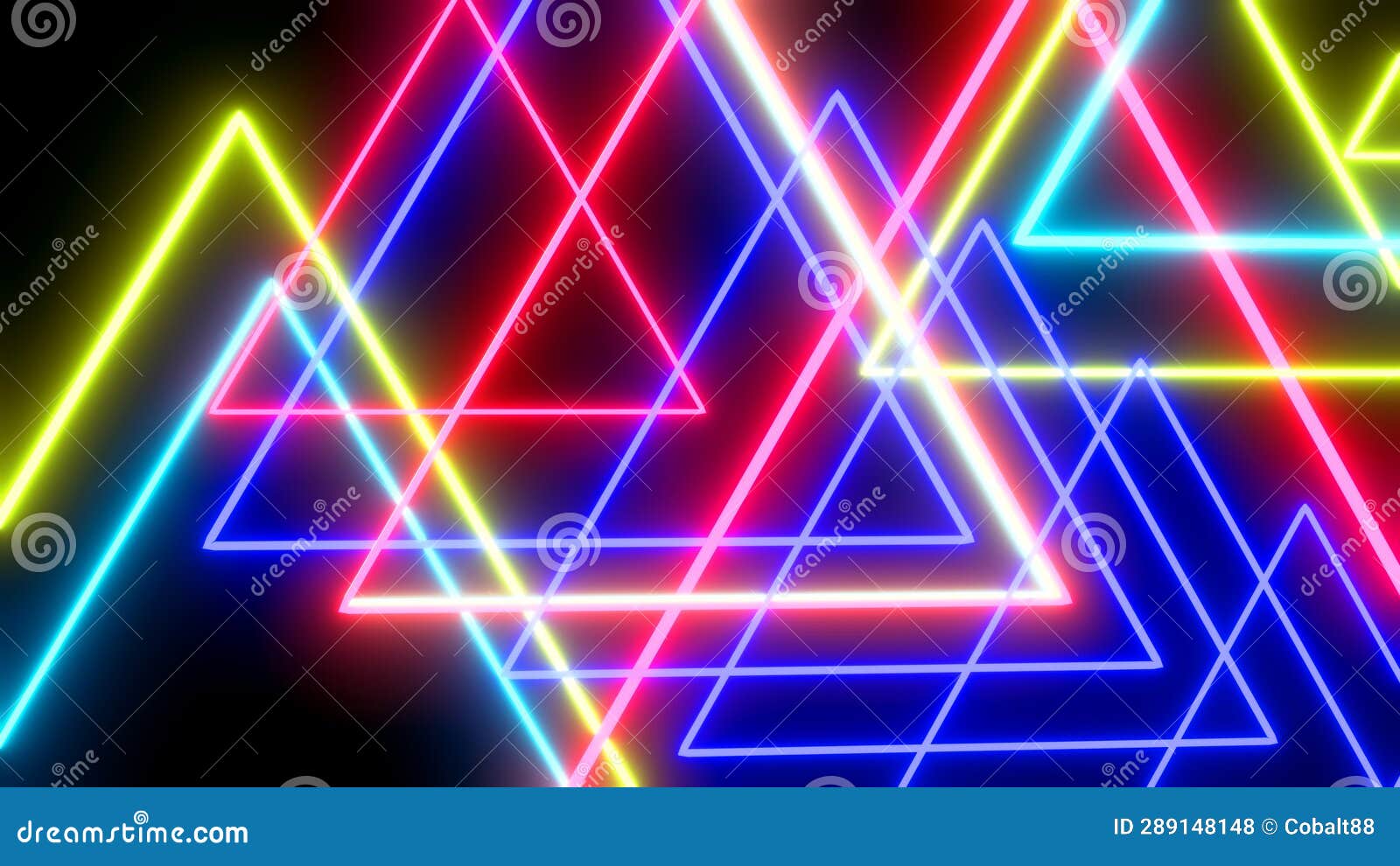 Abstract Background Multicolored Triangles, Neon Glow Colors Stock ...