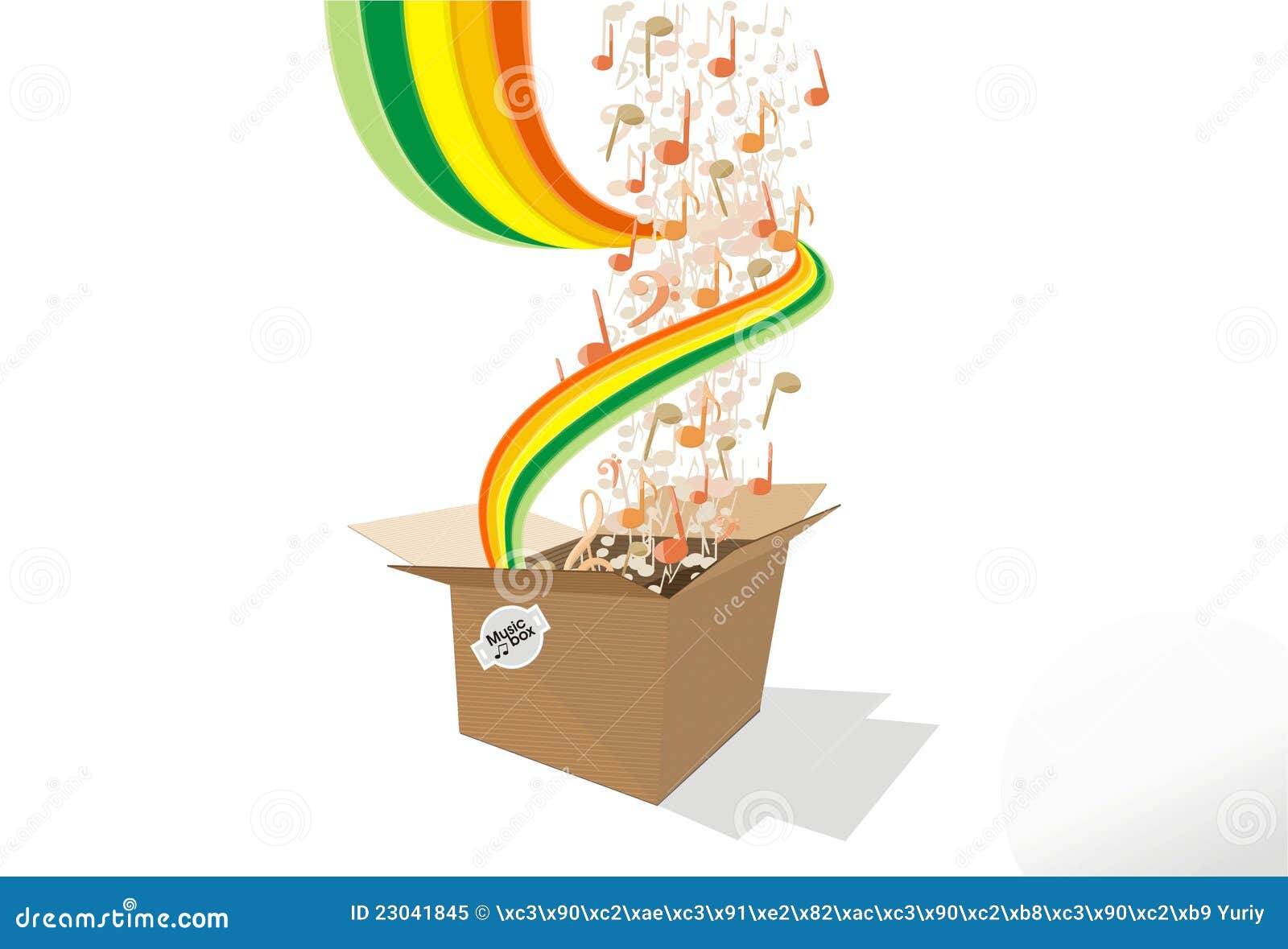 Abstract Background Music Cardboard Box Stock Vector - Illustration of ...