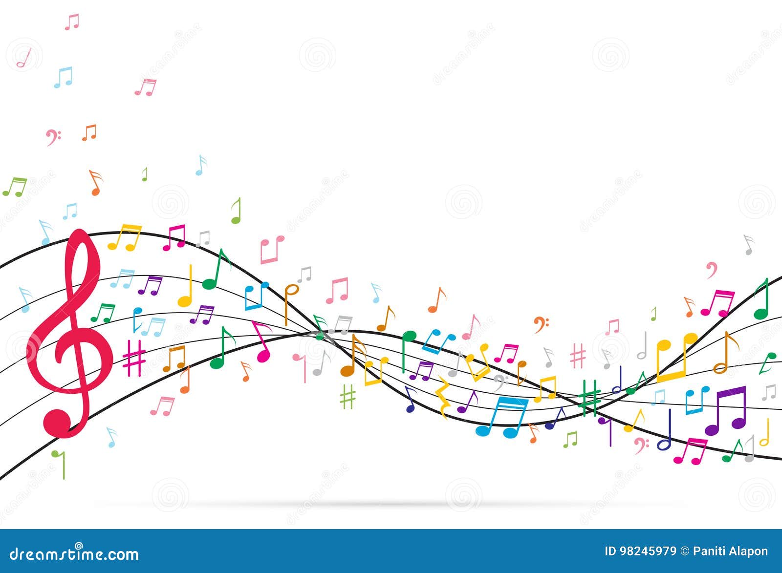 Abstract Background with Music Notes Stock Vector - Illustration of ...