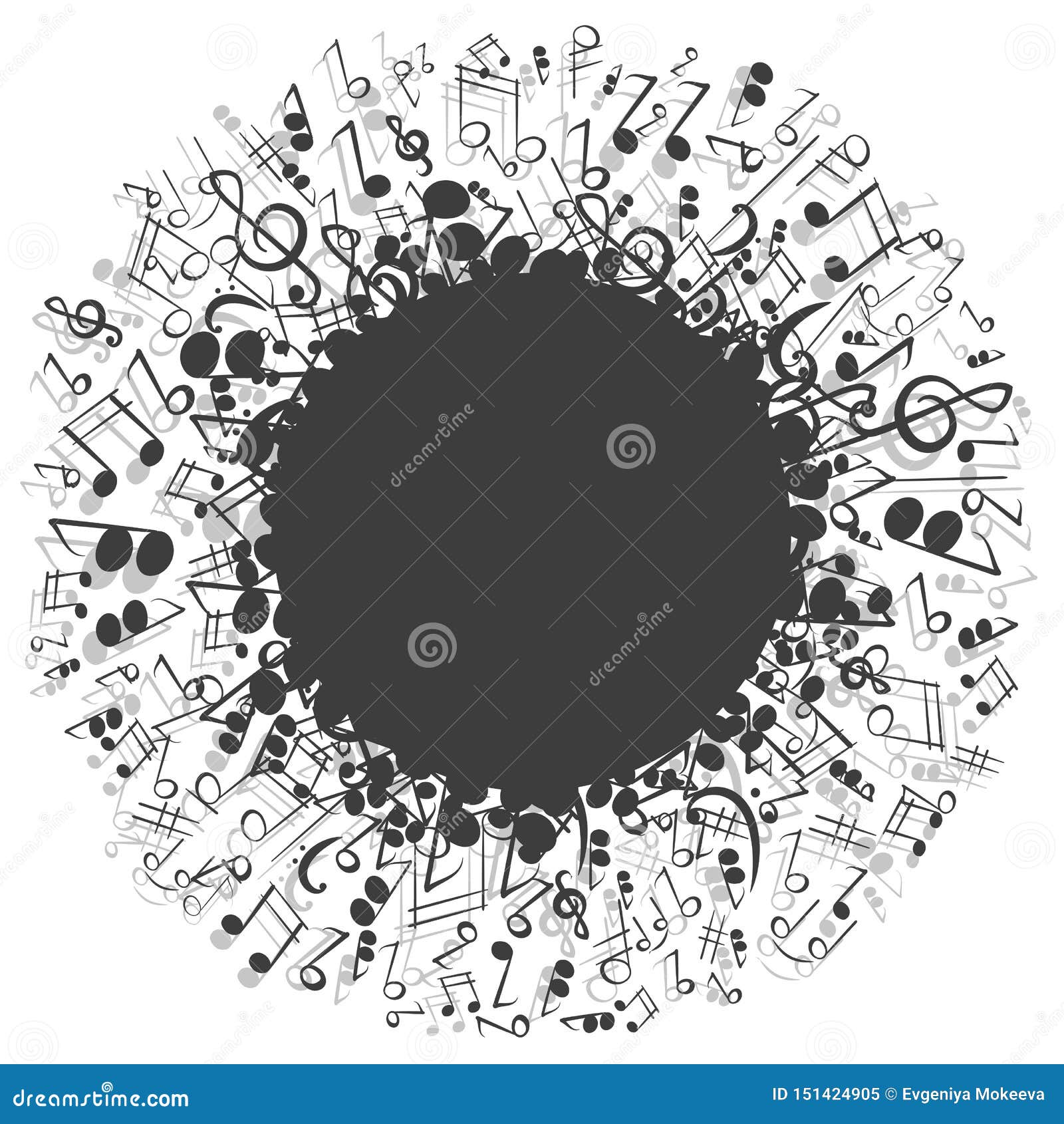 Abstract Background with Musical Notes Stock Vector - Illustration of ...