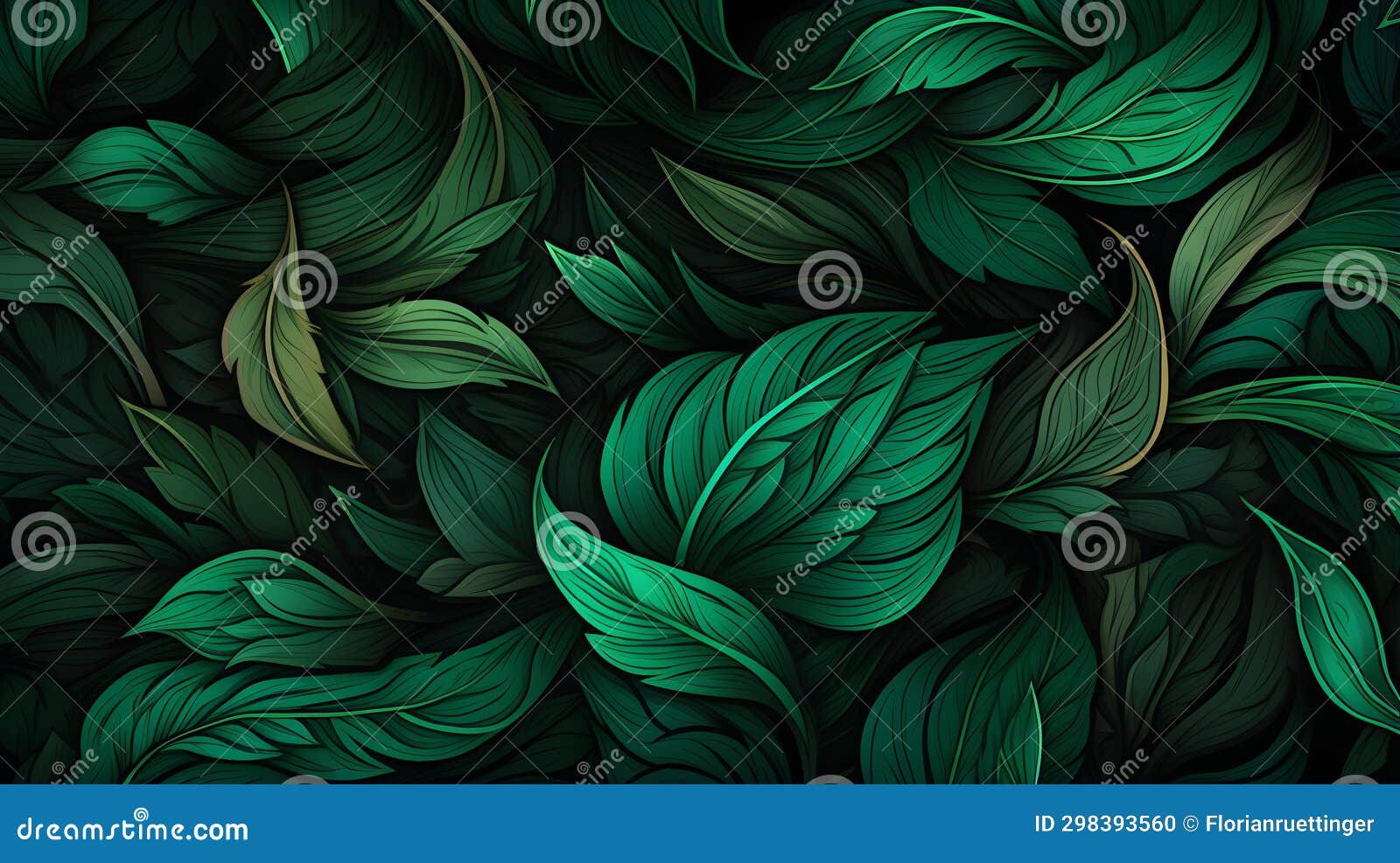 Abstract Background of Nature Pattern in Emerald Colors. Minimal ...
