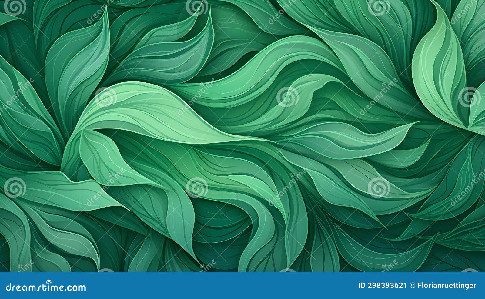 Abstract Background of Nature Pattern in Light Green Colors. Minimal ...