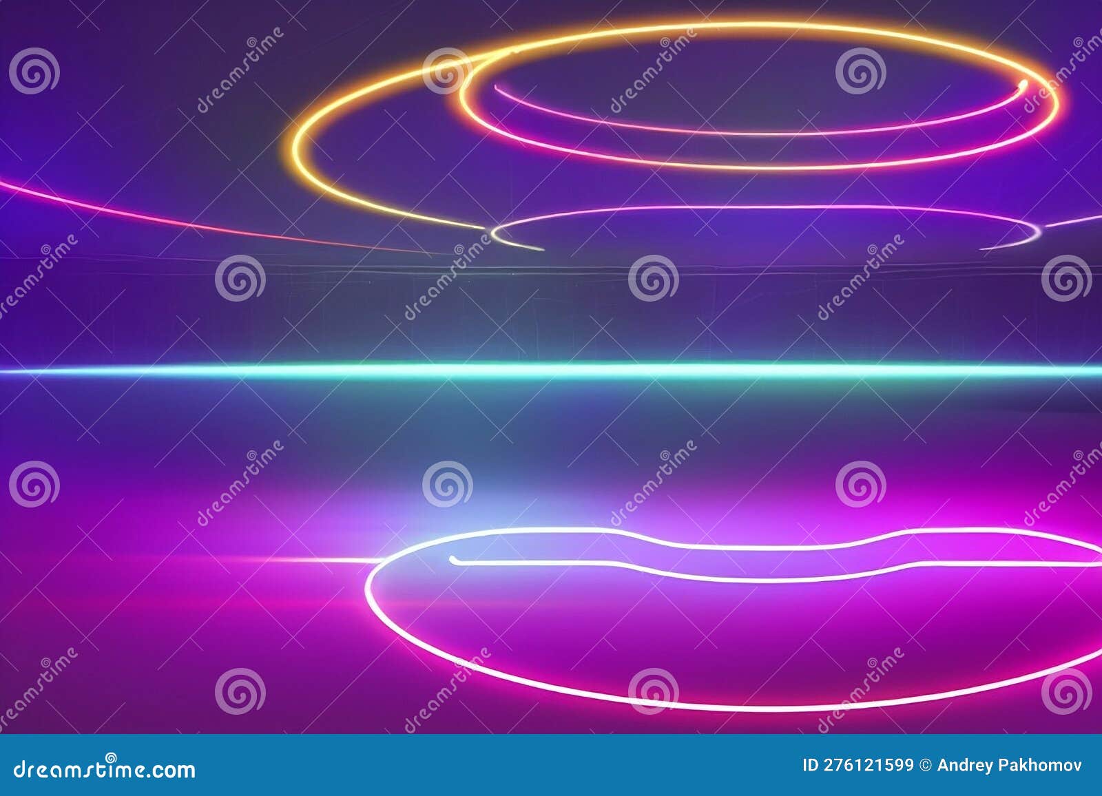 Abstract Background in Neon, the Movement of Colored Energy, Generative ...