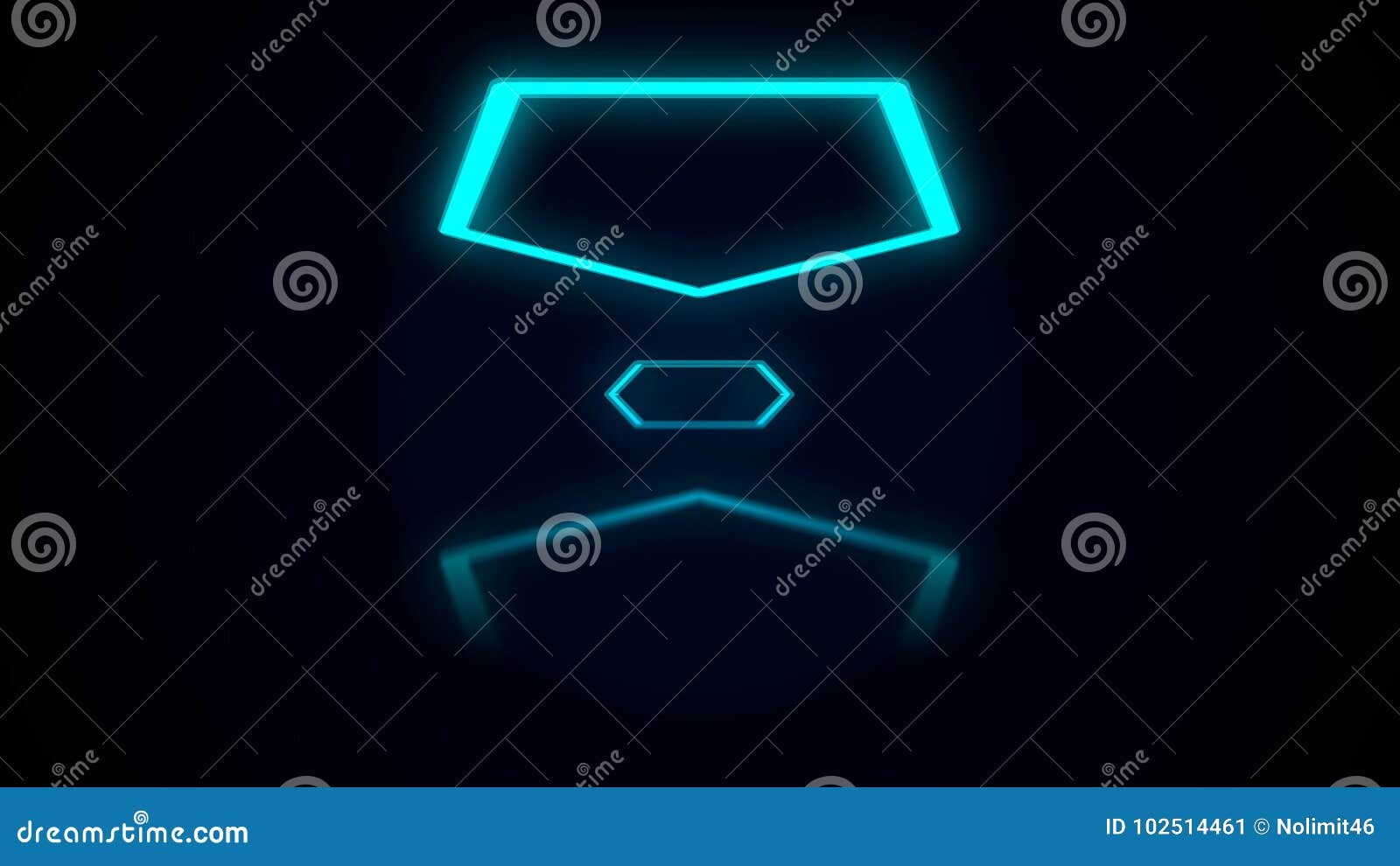 Abstract Background with Neon Polygon Stock Illustration - Illustration ...