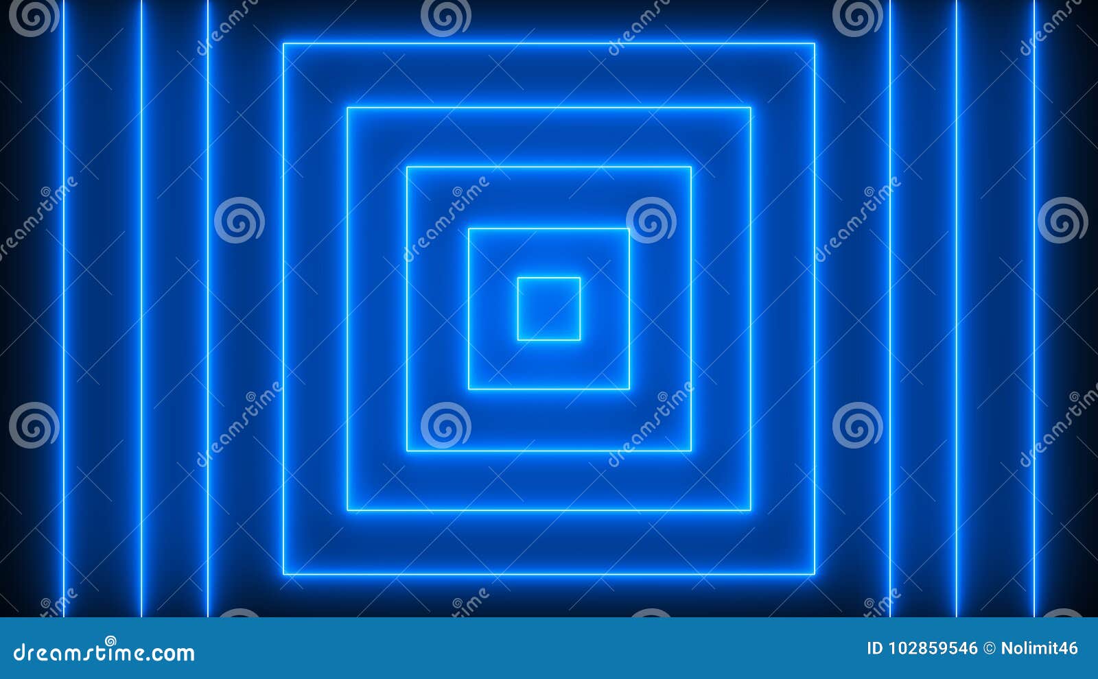 Abstract Background with Neon Squares Stock Illustration - Illustration ...