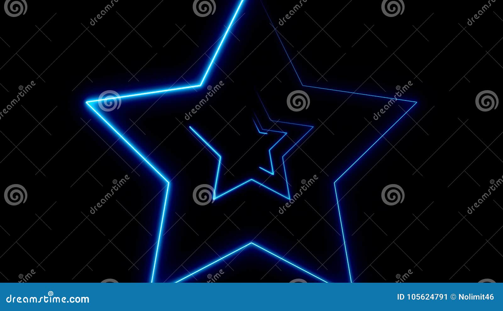 Abstract Background with Neon Stars Stock Illustration - Illustration ...