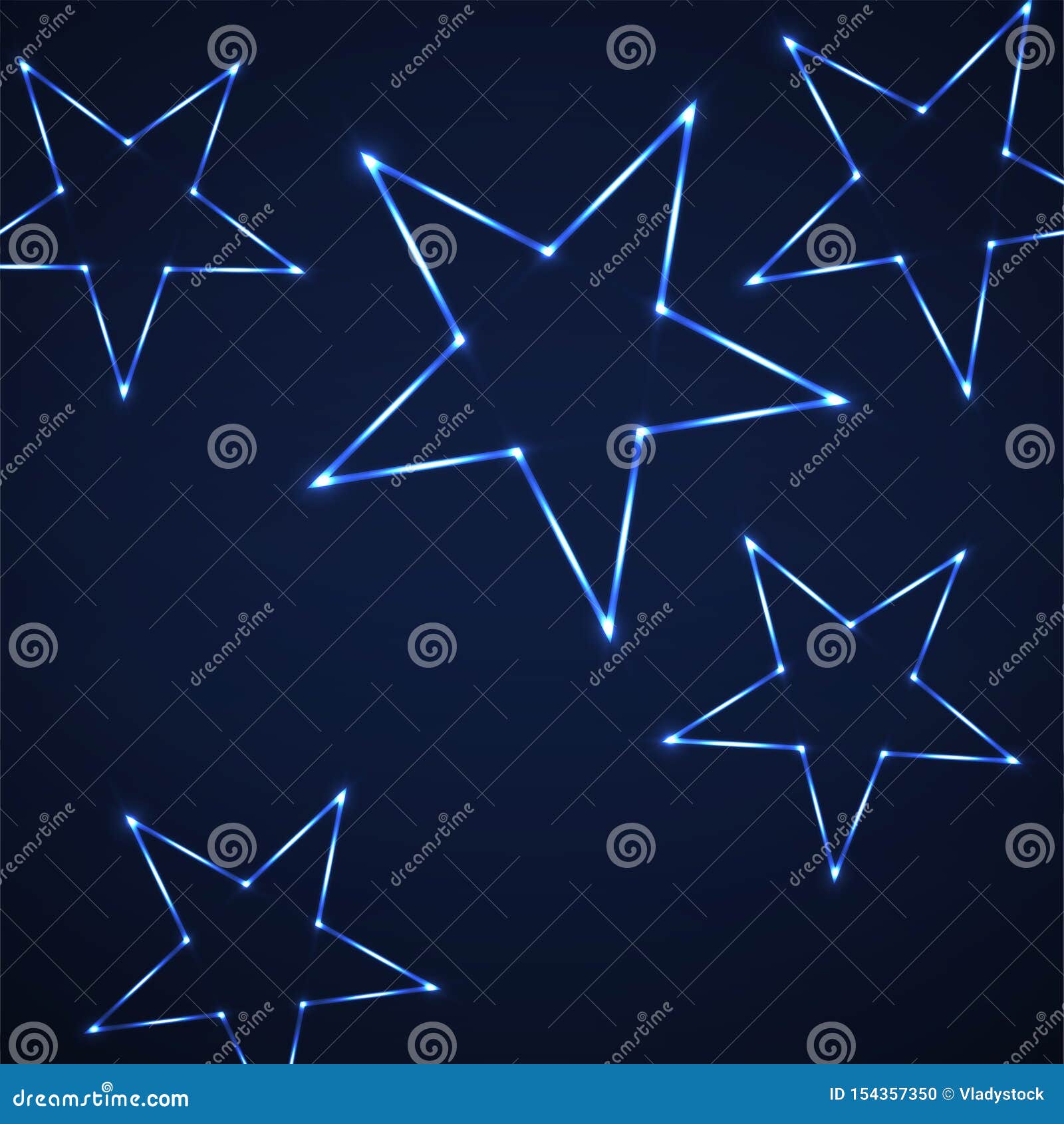 Abstract Background with Neon Stars for Design Stock Vector ...