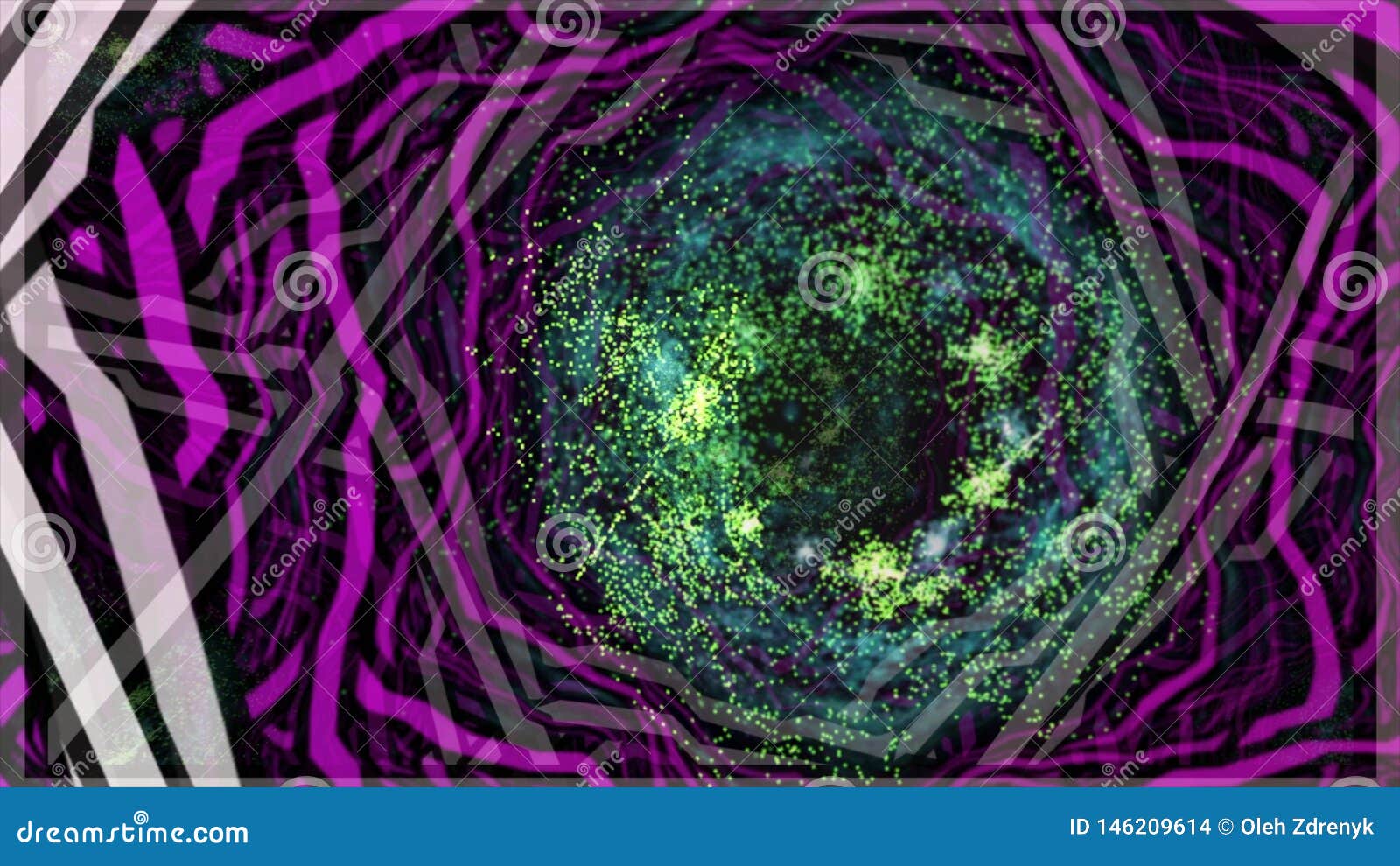 Abstract Background with Neon Triangles. Seamless Loop. Neon Grid ...