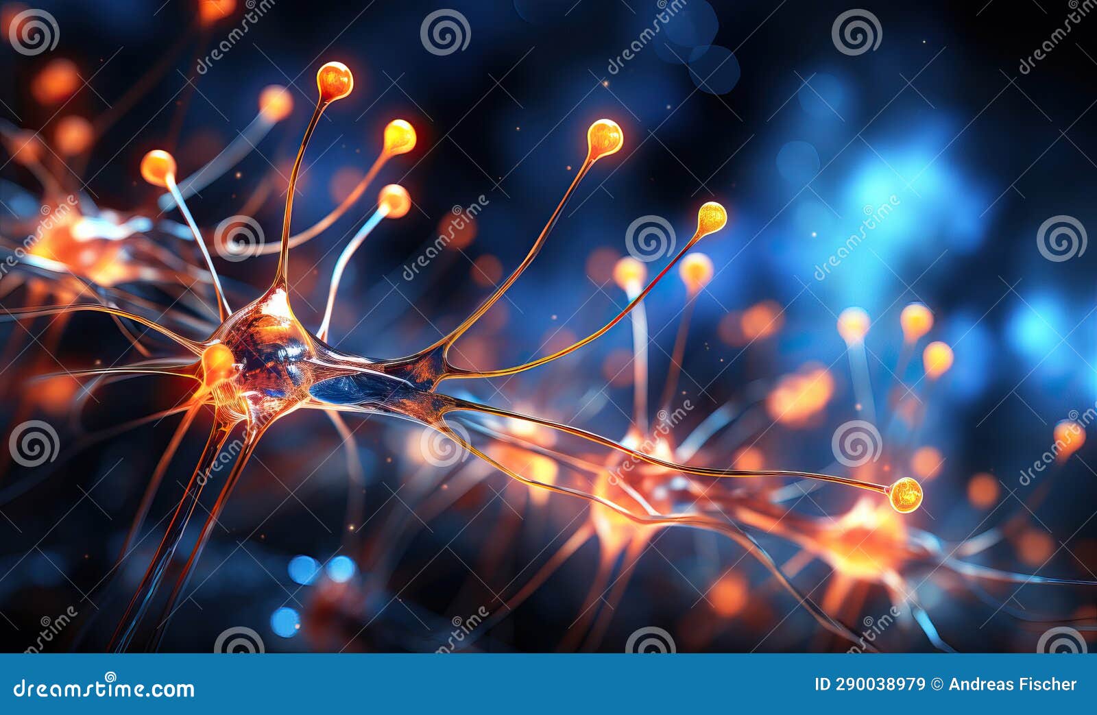 Abstract Background, Neural Circuits, Neuron Cells Concept. Stock Image ...