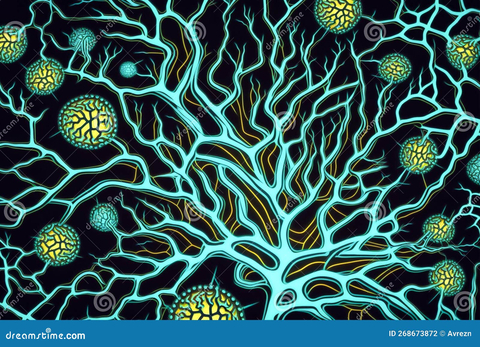 Abstract Background Neuro Styled Pattern with Chaotic Lines, Generative ...