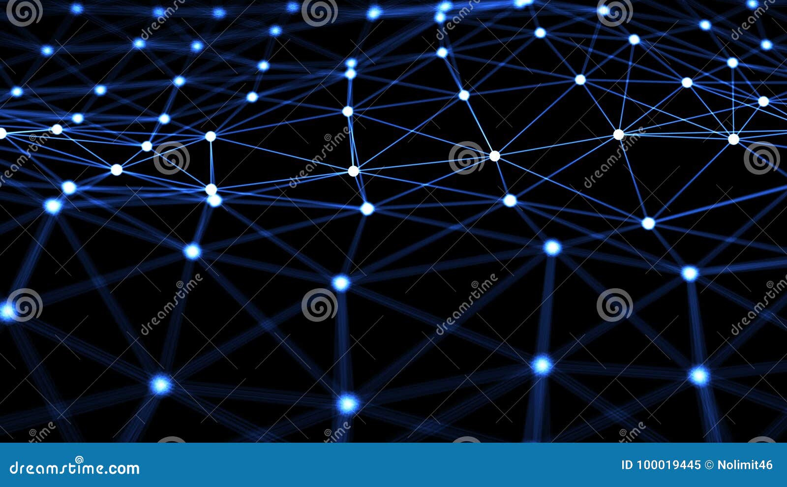 Abstract Background with Neuron Network Stock Illustration ...