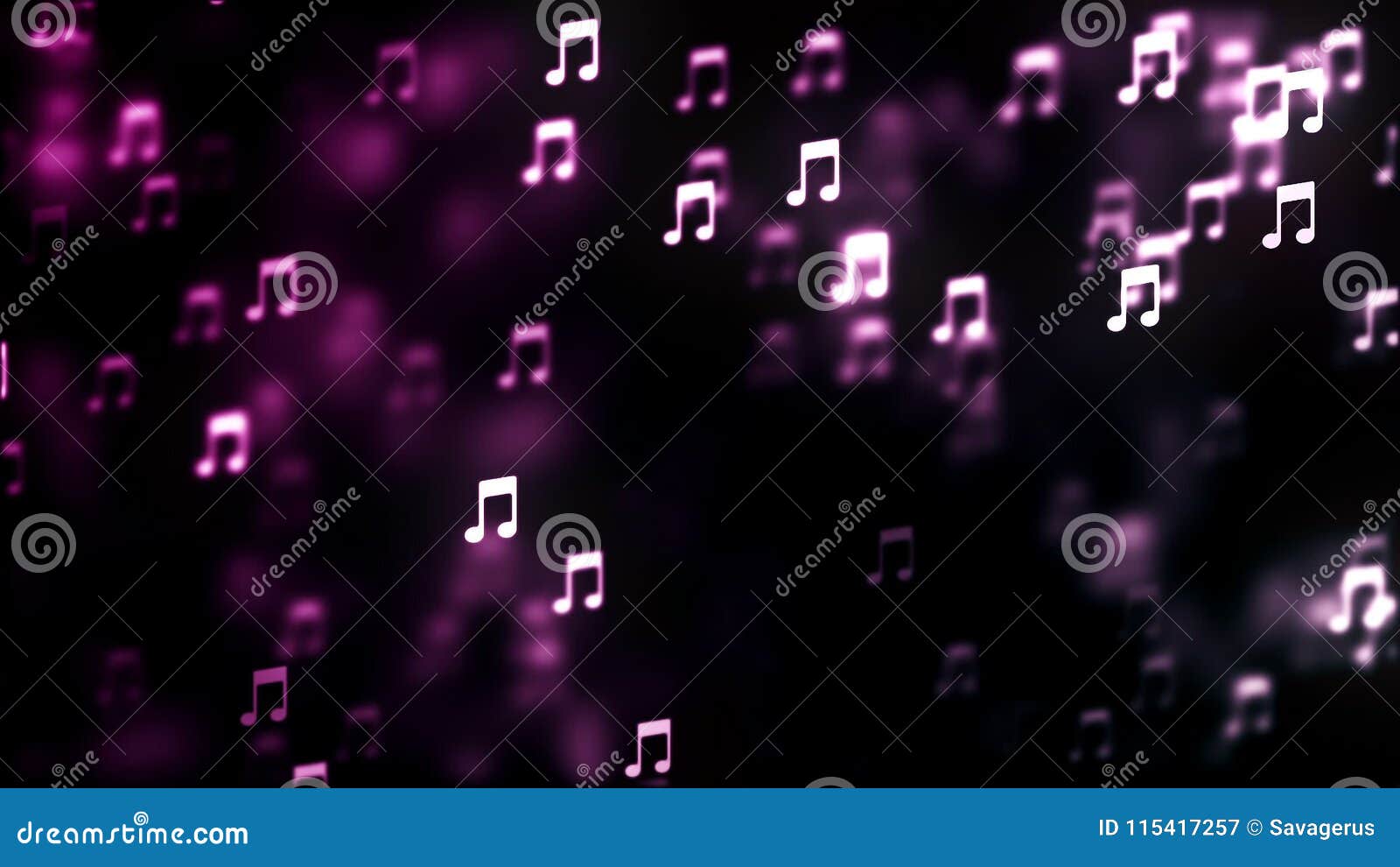 Background with Nice Flying Musical Notes Stock Image - Image of design ...