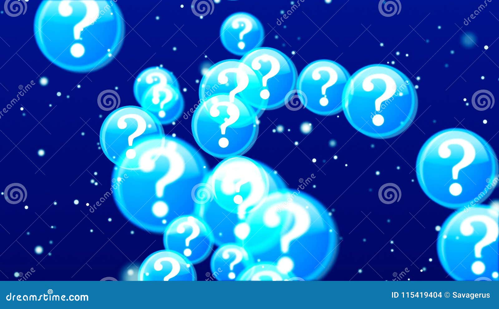 Flying Question Marks. Abstract Background Stock Illustration ...