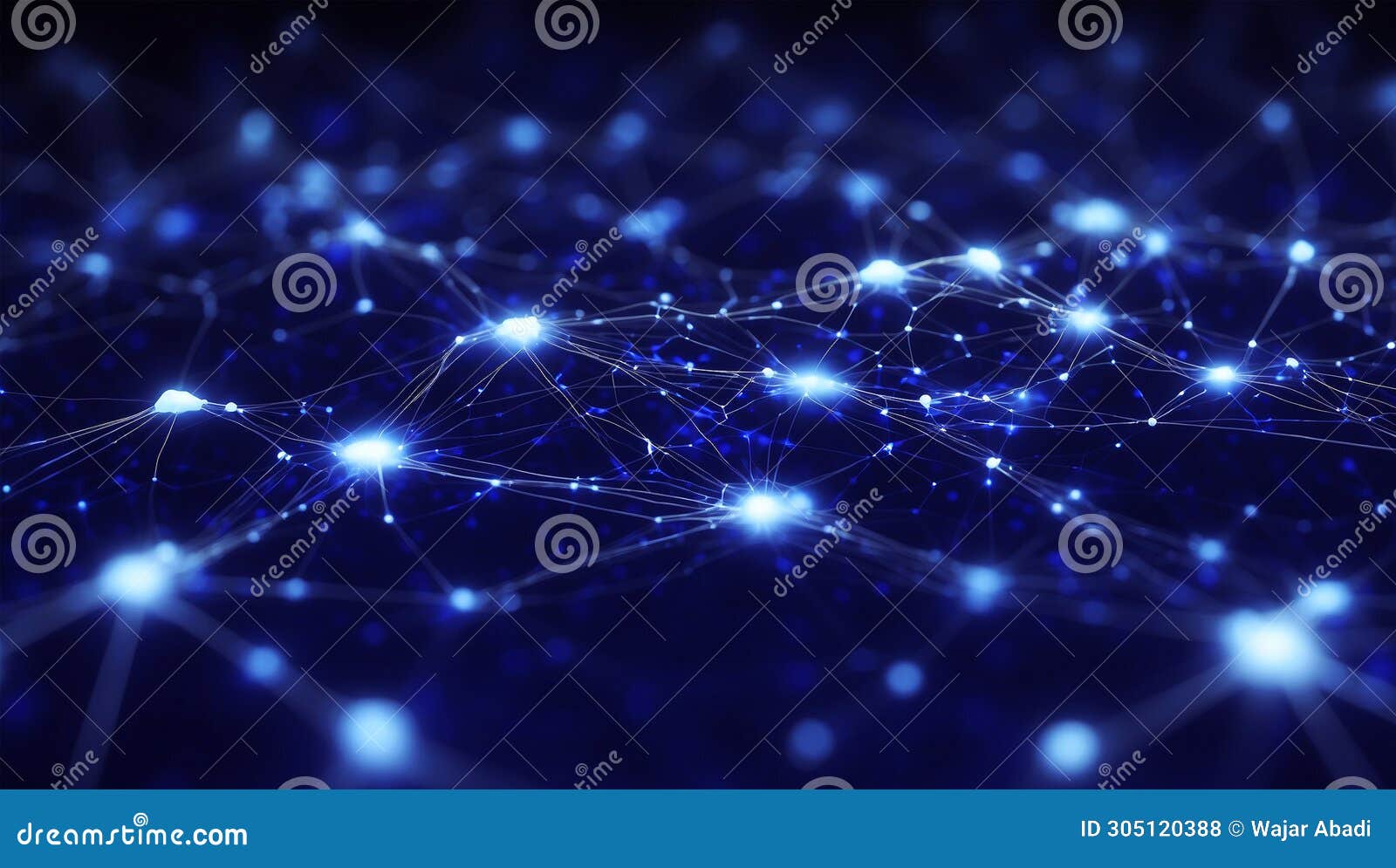 Abstract Background of Nodes Digital Network. Science. Technology ...