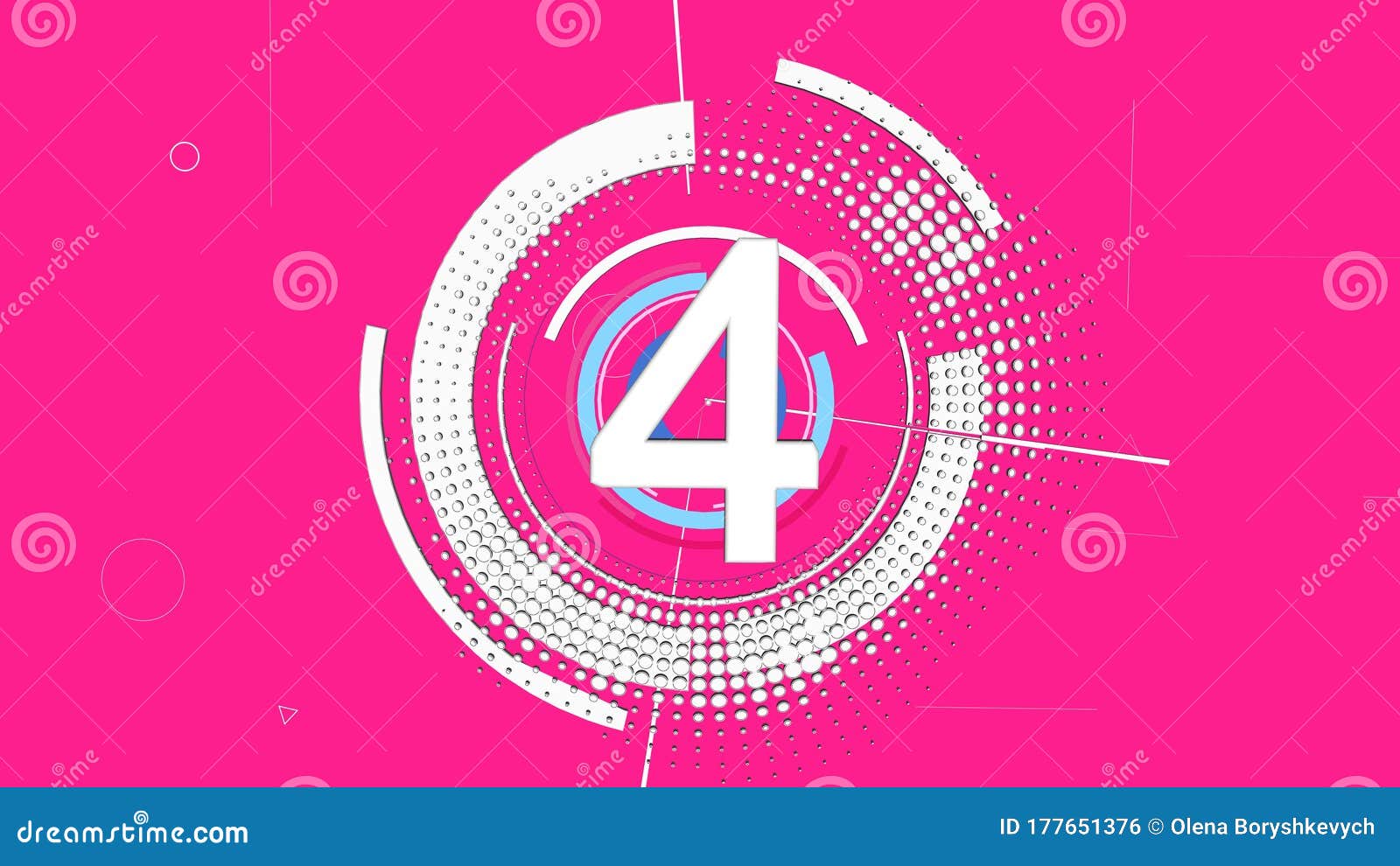 Abstract Background with the Number Four Stock Illustration ...
