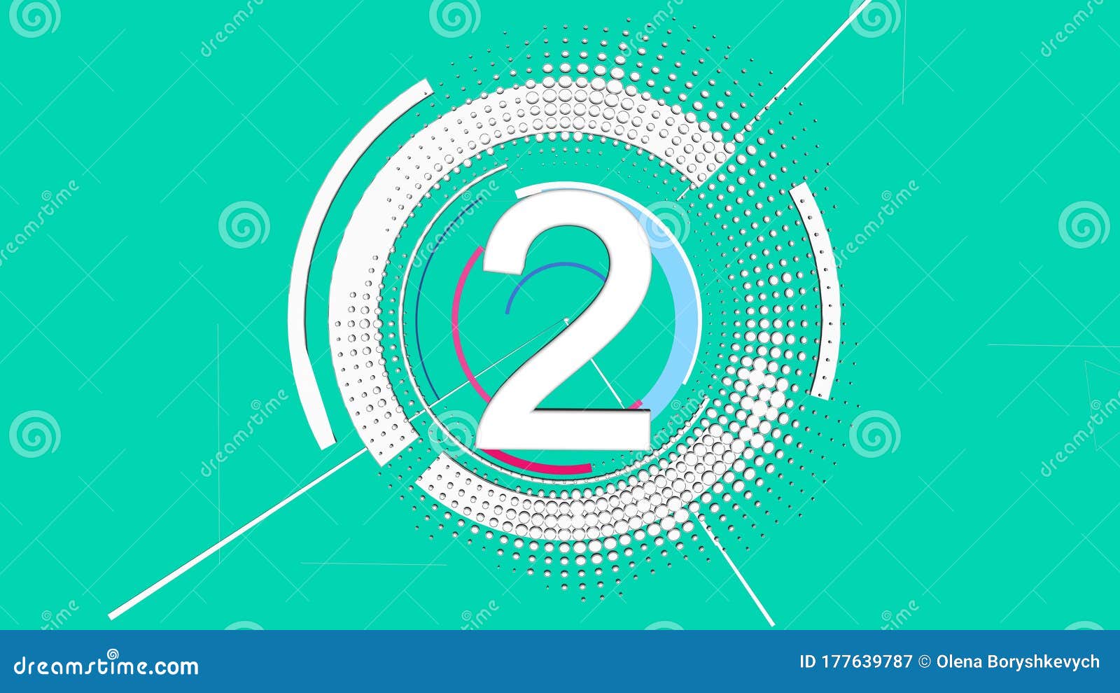 Abstract Background with the Number Two Stock Illustration ...