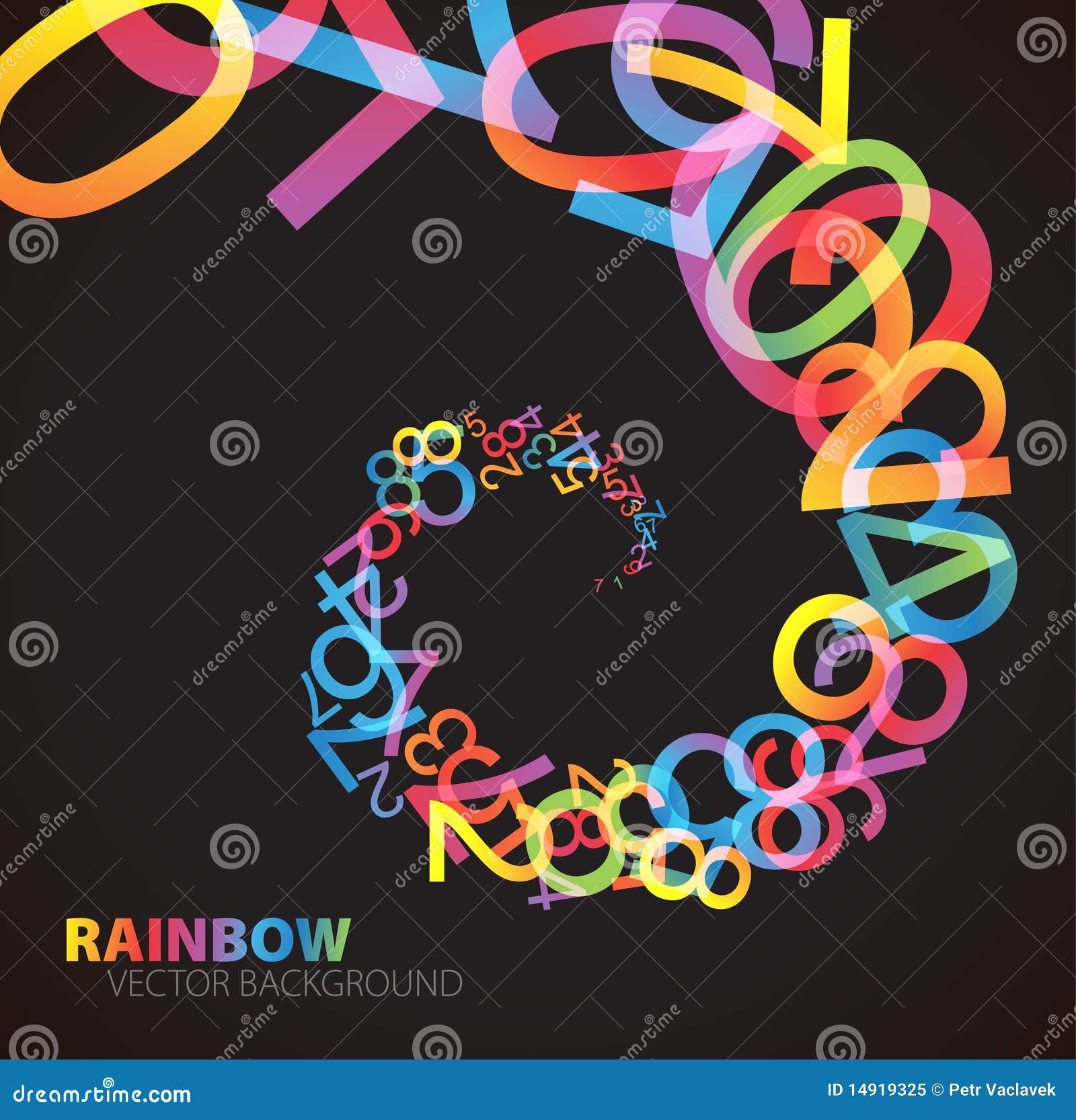 Abstract Background with Numbers Stock Illustration - Illustration of ...