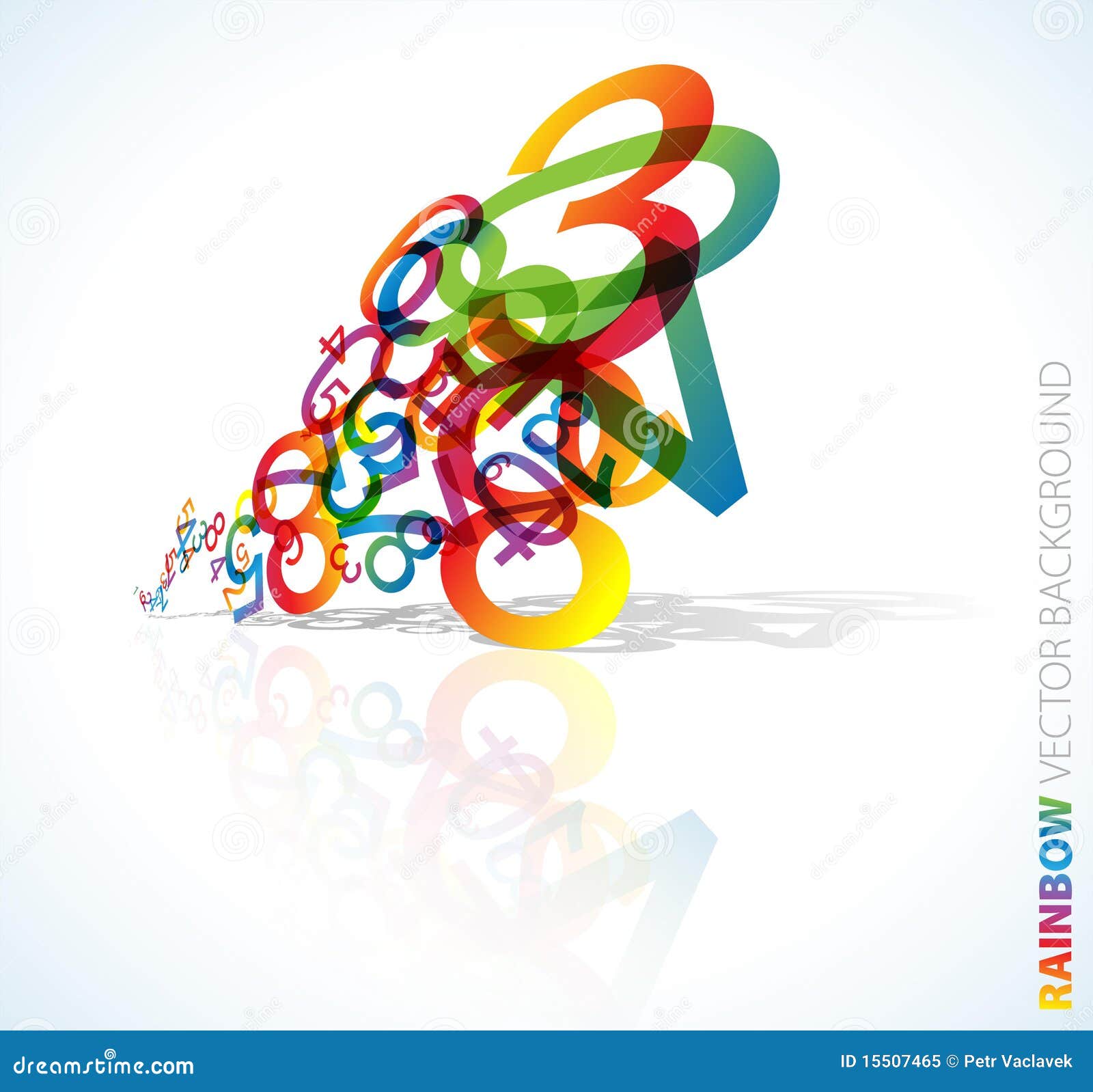 Abstract Background with Numbers Stock Illustration - Illustration of ...